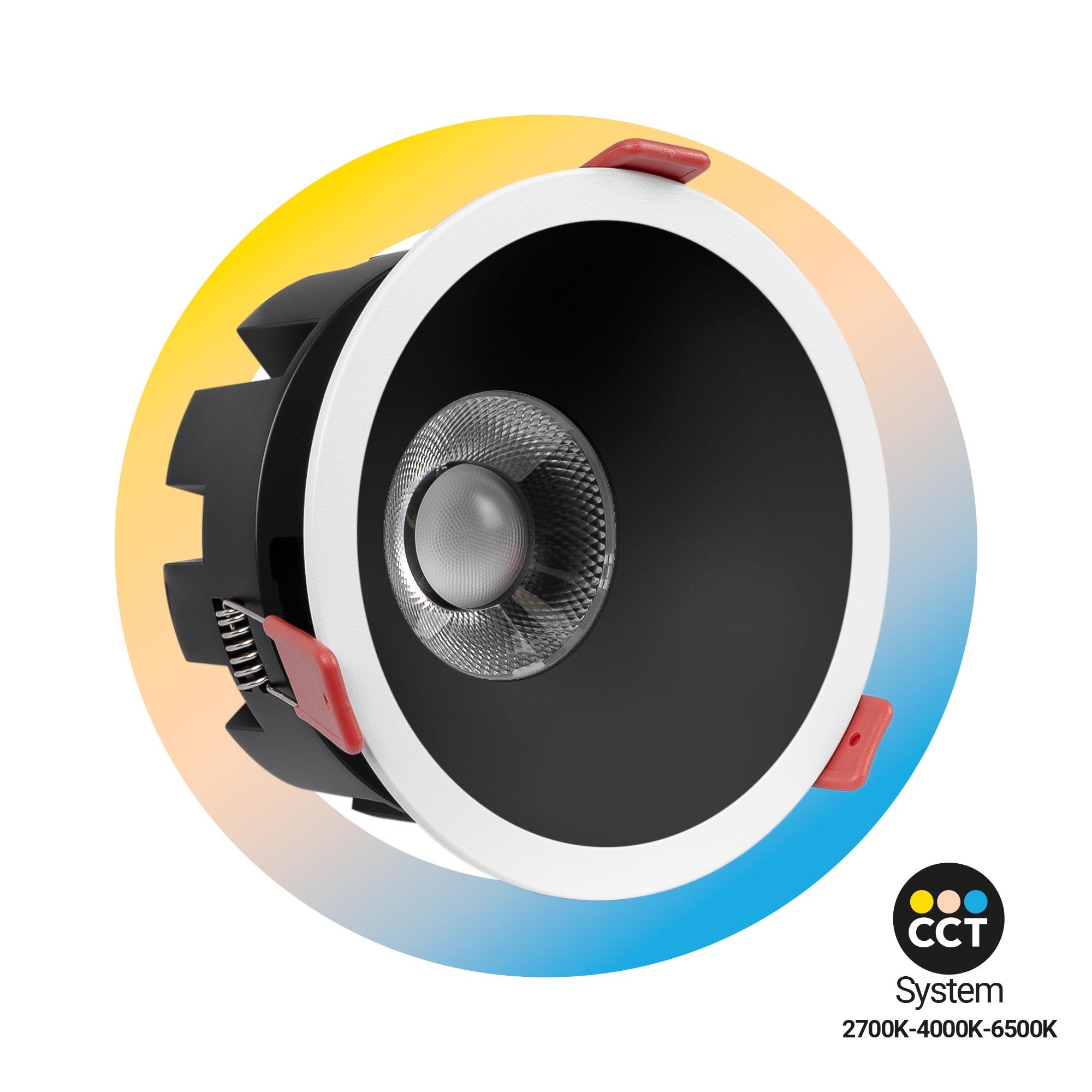 Downlight LED - 20W - CCT - Chip OSRAM - Corte Ø 110mm - Negro | Leroy ...