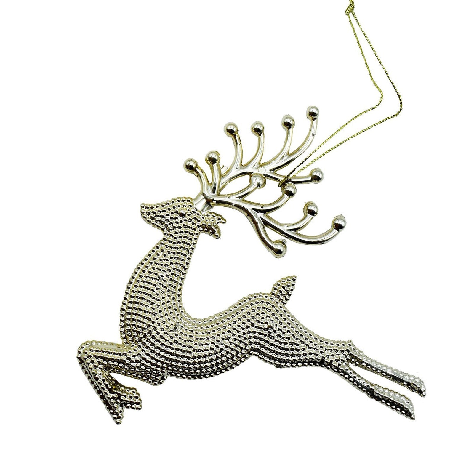 Pendente natalizio renna che vola e renna che salta 13 cm per albero di ...