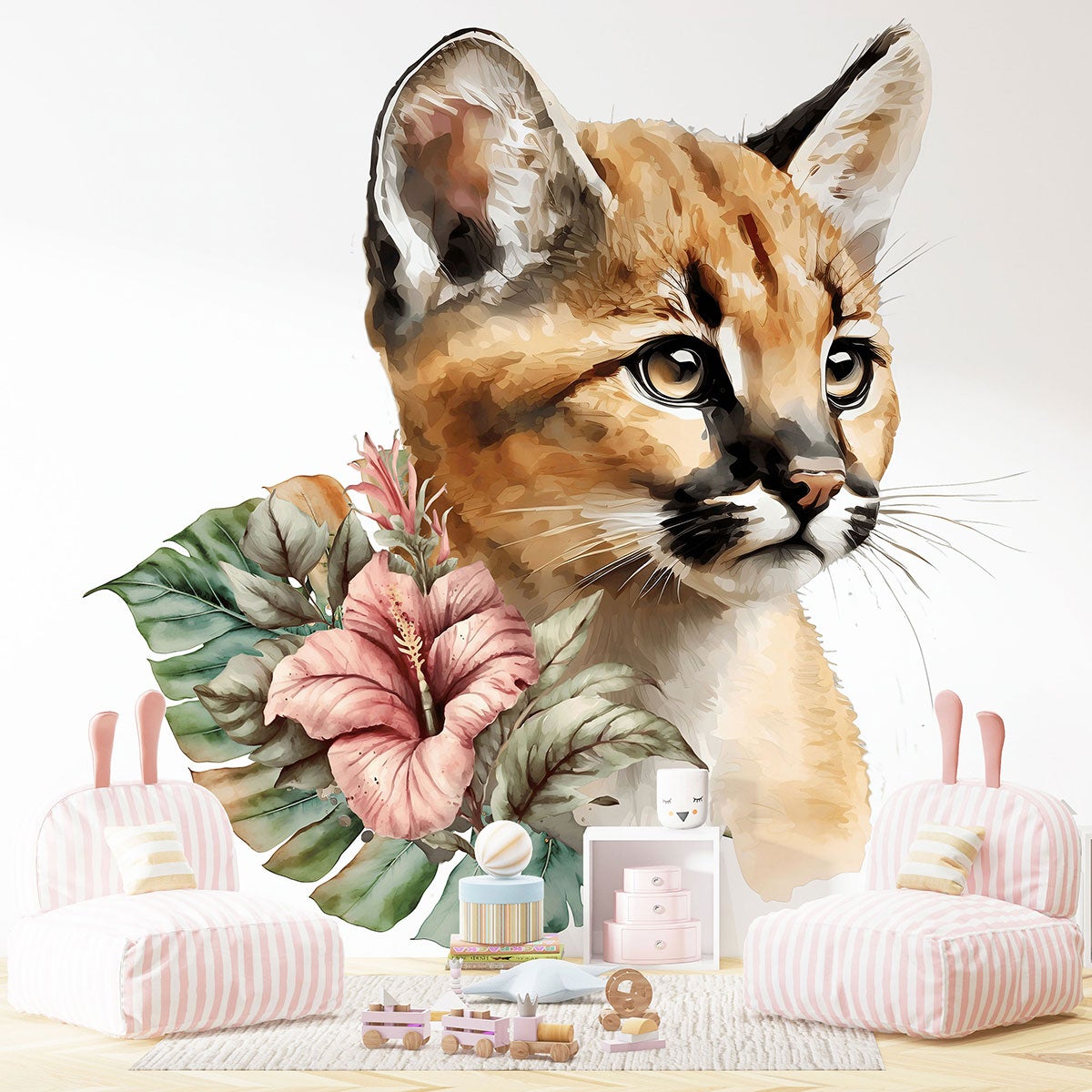 Papel pintado panorámico Niños - Bebé Puma | Leroy Merlin