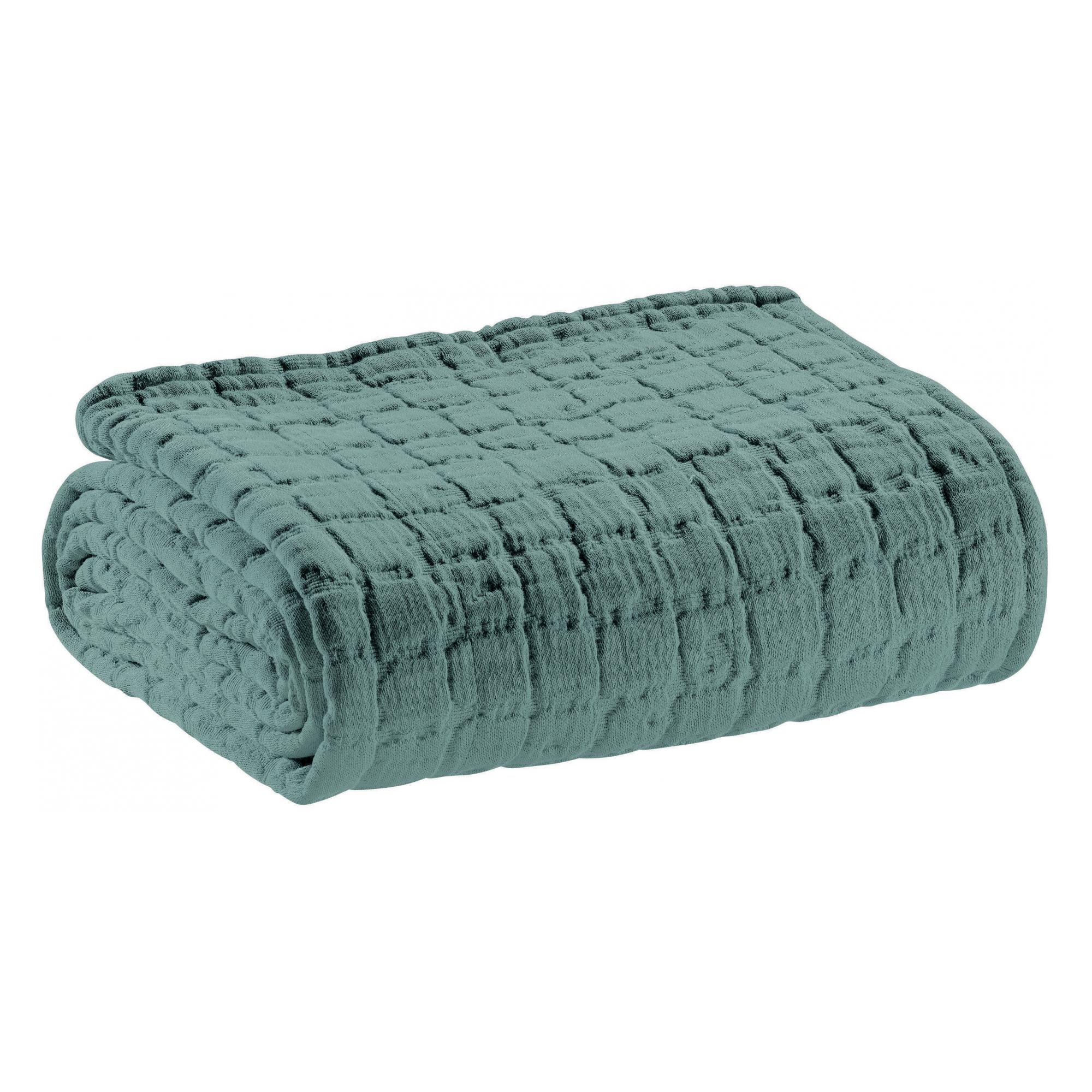 Plaid Stonewashed Swami lichen 130 x 200 cm Vivaraise | Leroy Merlin