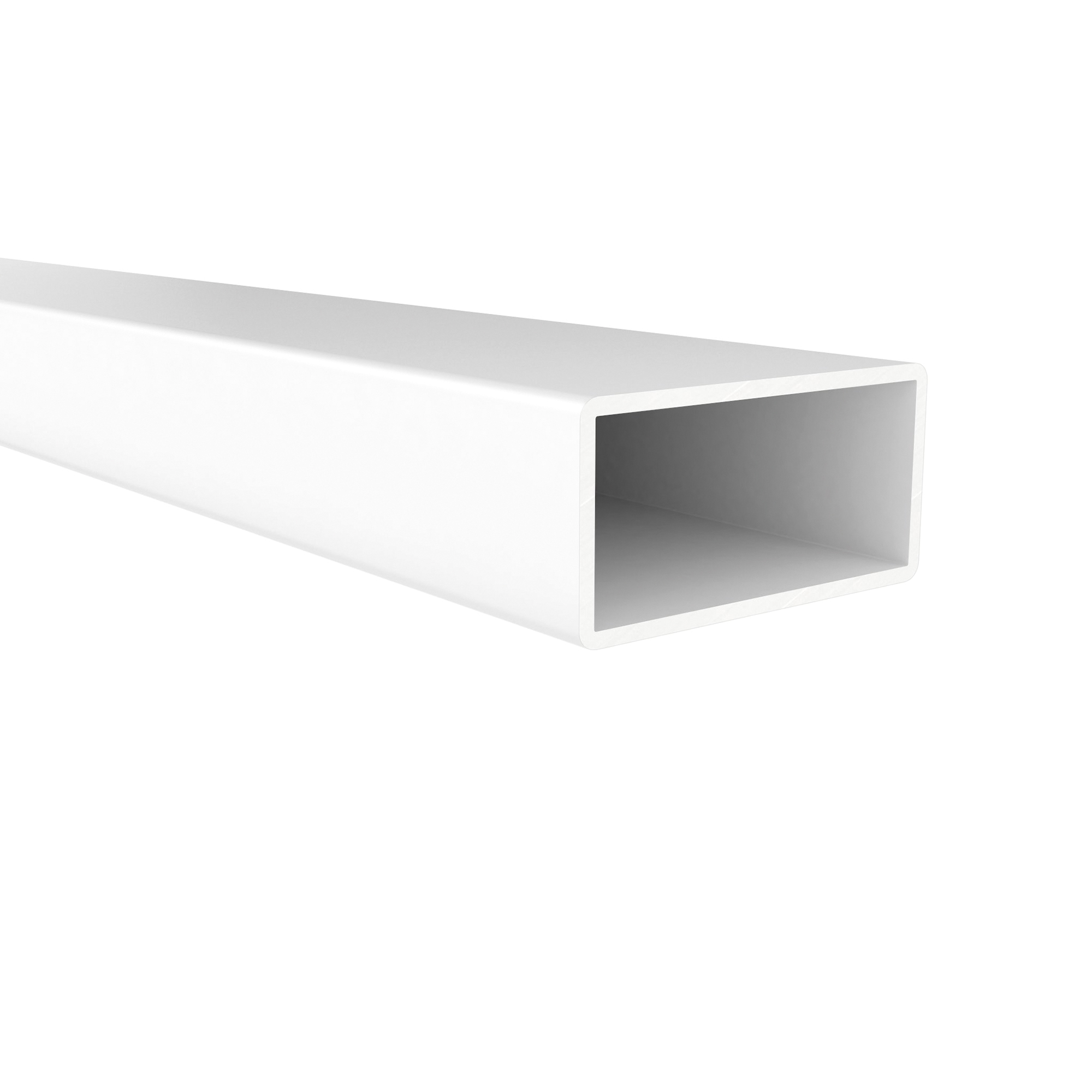 Perfil Tubo Rectangular | Fabricado en Aluminio | Acabado en Blanco ...