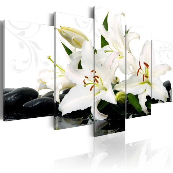 Tableau Zen Lilies and zen stones 200x100 cm | Leroy Merlin