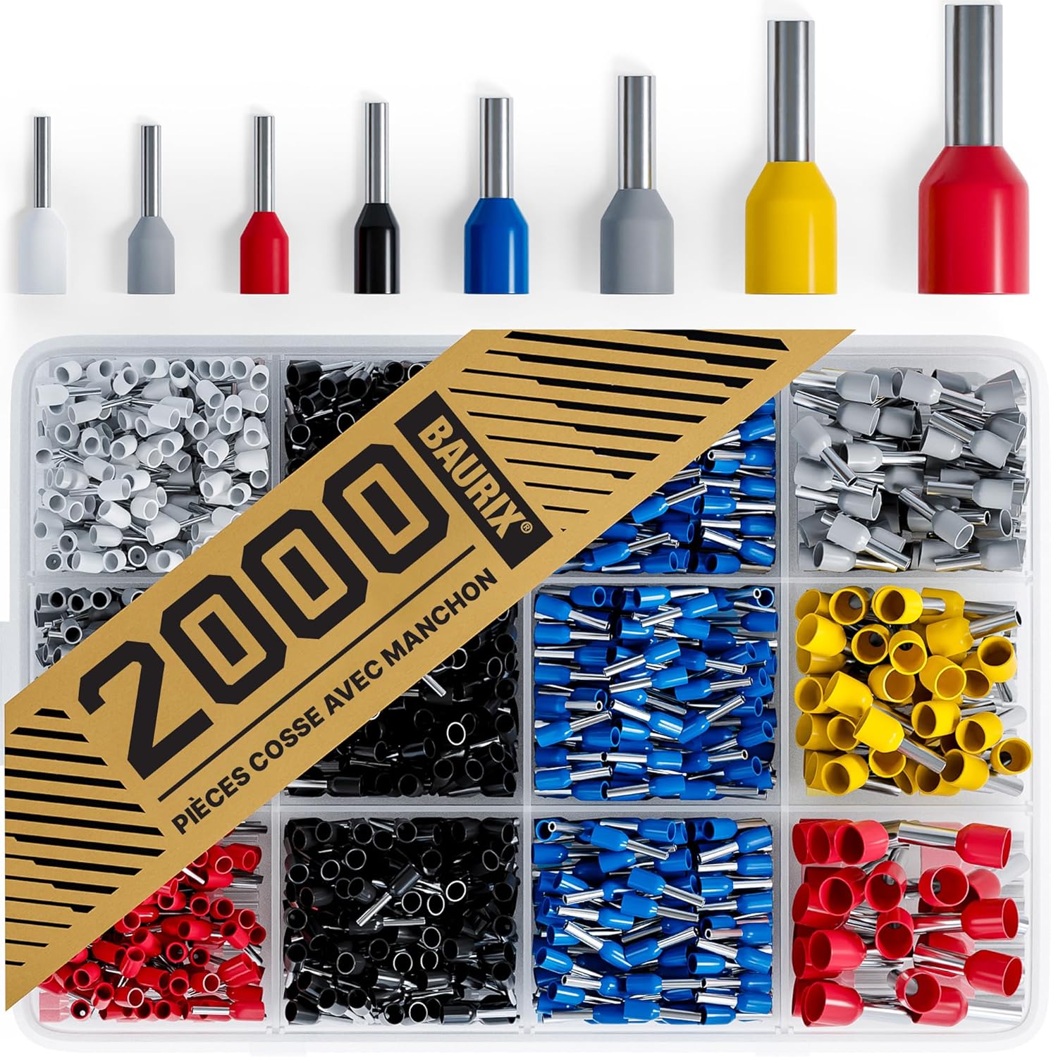 BAURIX® 2000 embouts de câblage isolés | DIN 46228-4:2020-03 | 0,5 à 10 ...