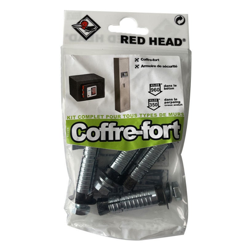 Kit complet de montage tous supports pour coffre-fort Red Head – 8 ...