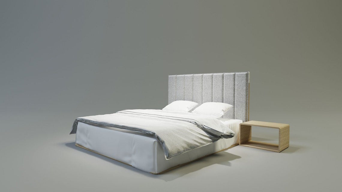Lit pour adulte 120x200cm avec tête de lit élegant modéle UNIVO Chêne ...
