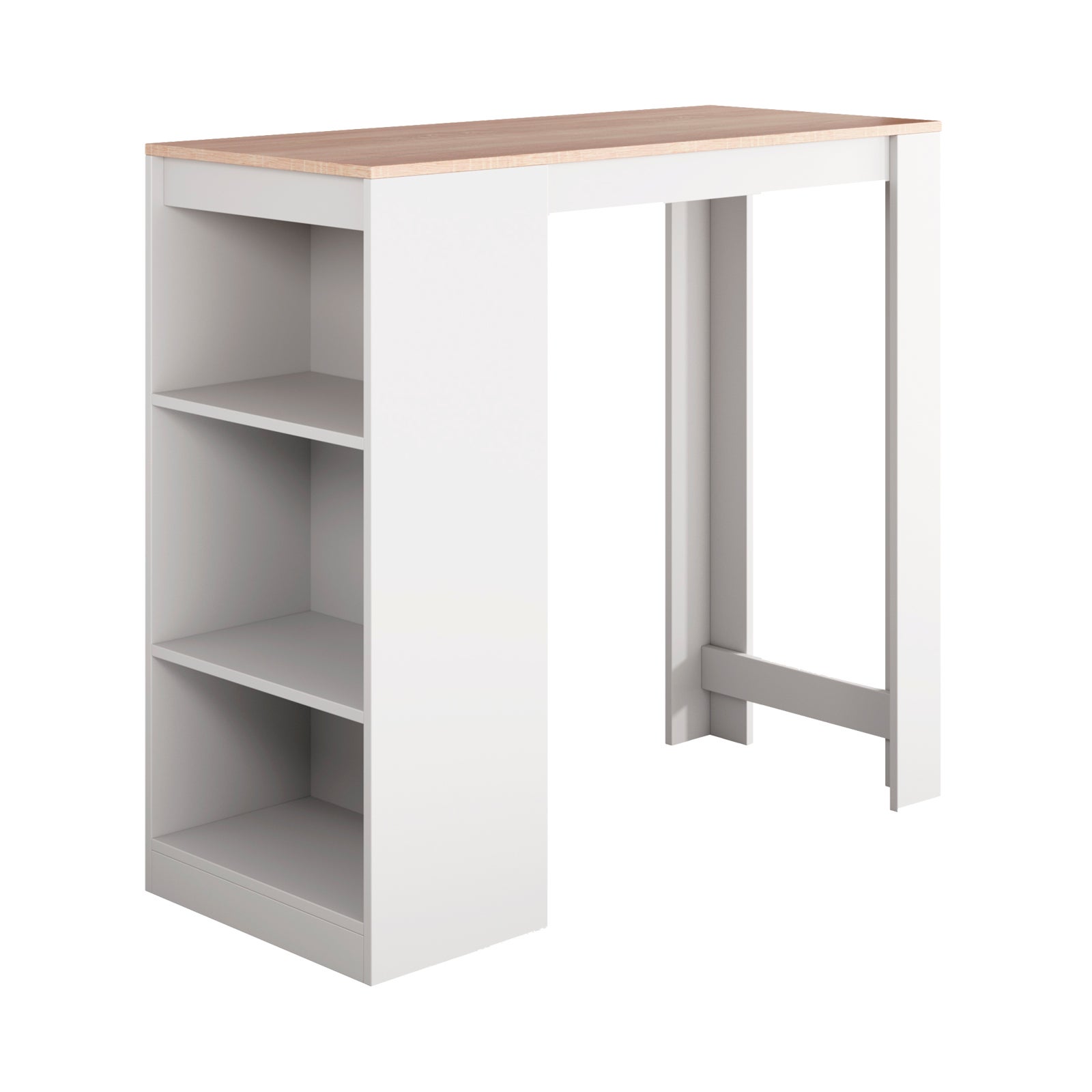 Table haute | 110x103x50cm | Plateau de table | Modèle Kyra | Blanc e ...