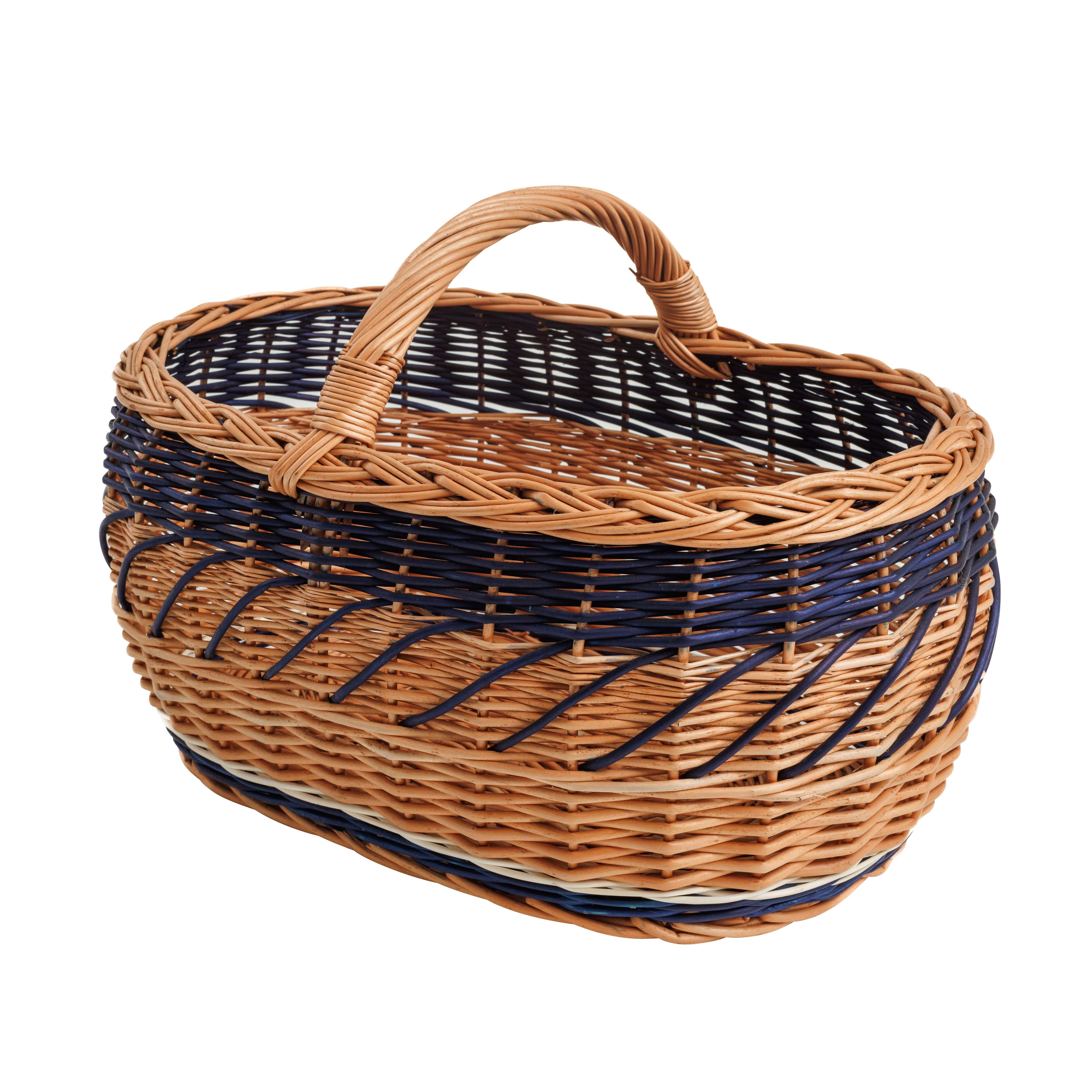 Panier en osier naturel BOGATECO avec anse | Grand panier 45X30X23 ...