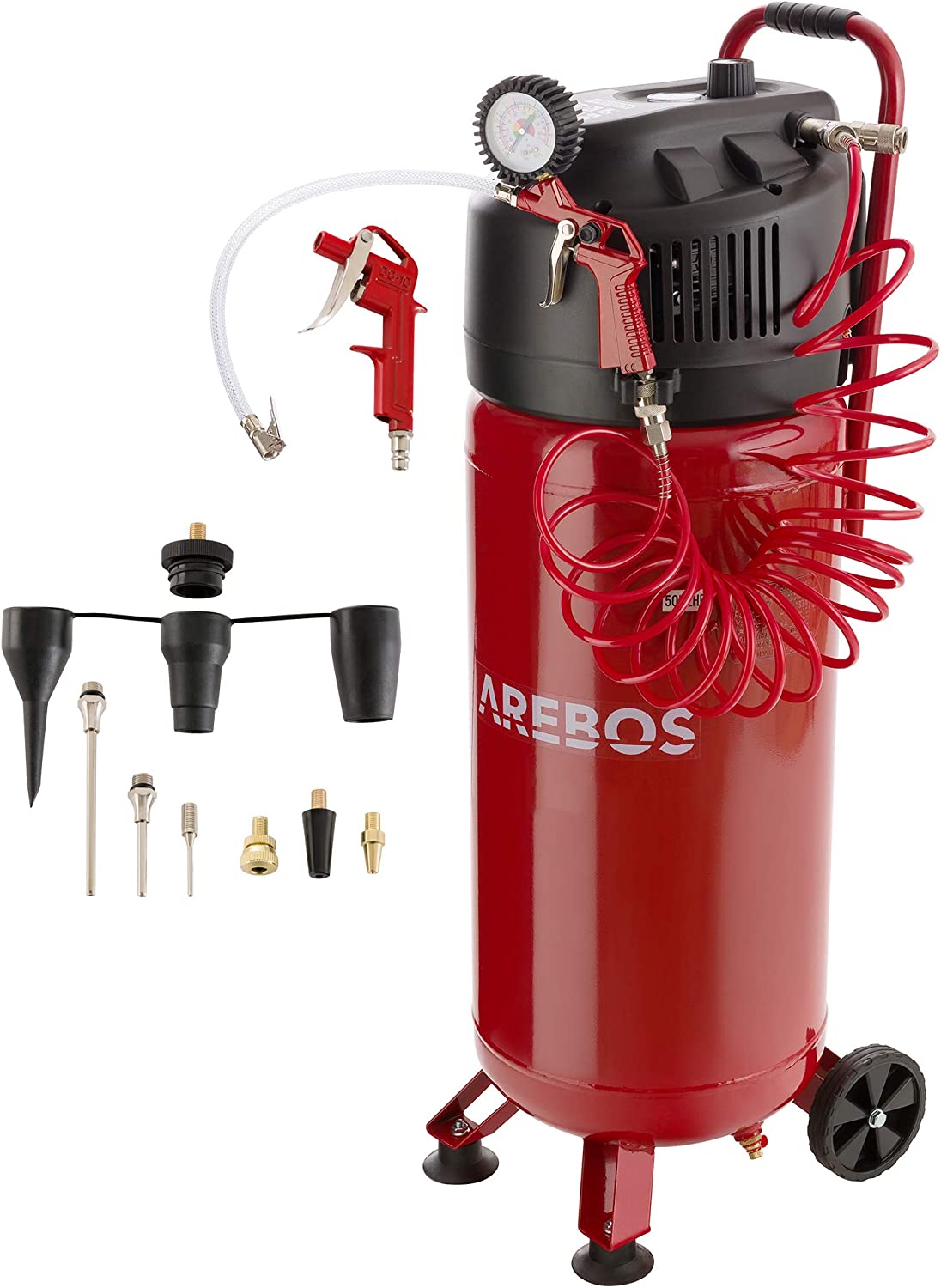 AREBOS Compressore Aria Compressa Oil-Free 50 L incl.Set Aria Compressa ...