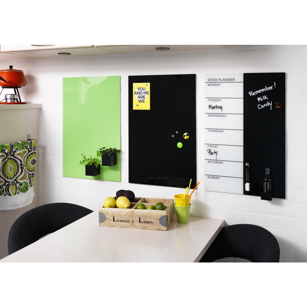 NAGA CLASSIC - Tableau magnétique en verre - 40 x 60 cm - Noir | Leroy ...