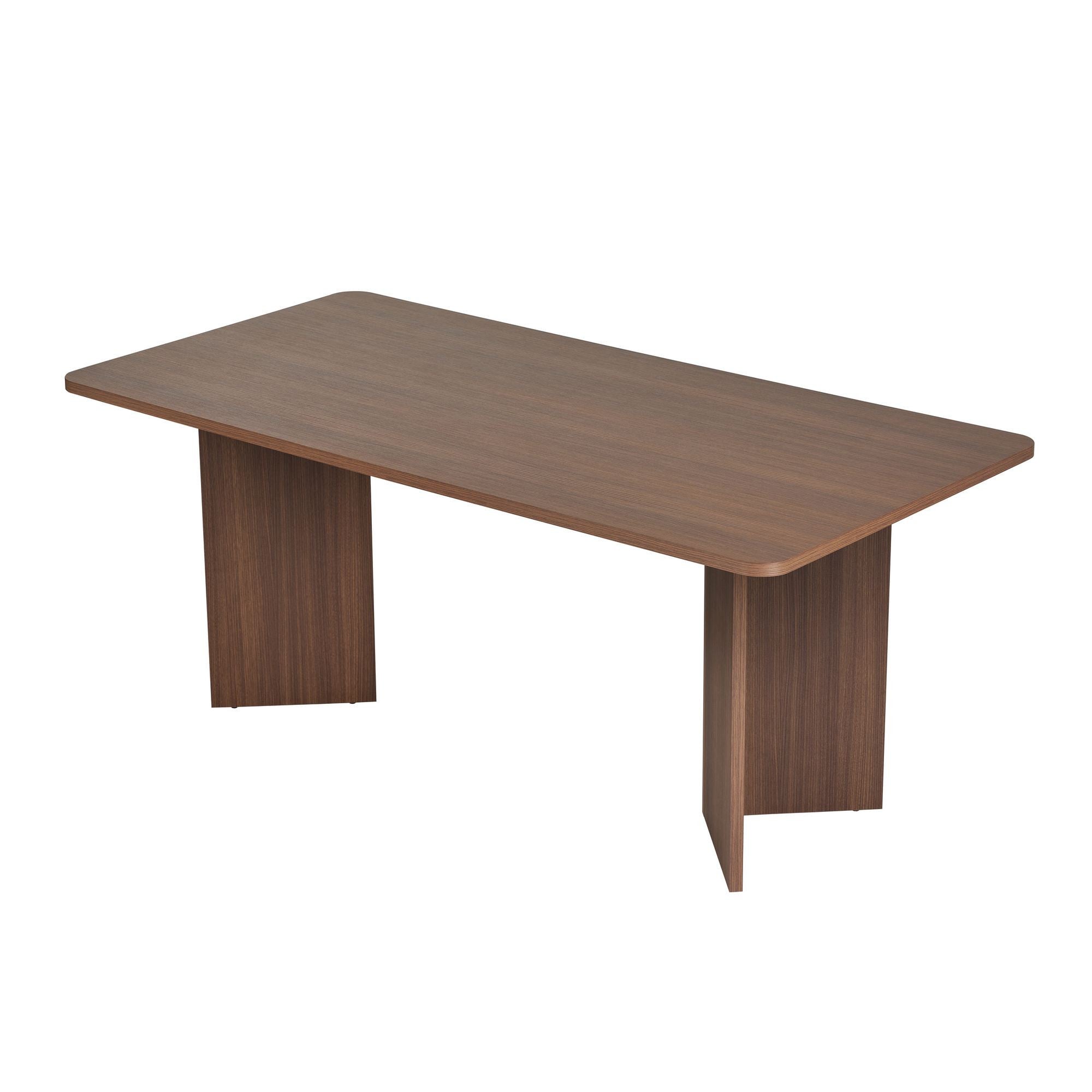 Mesa de comedor de madera "Linza" 180 x 90 x 75 cm - Nogal | Leroy Merlin