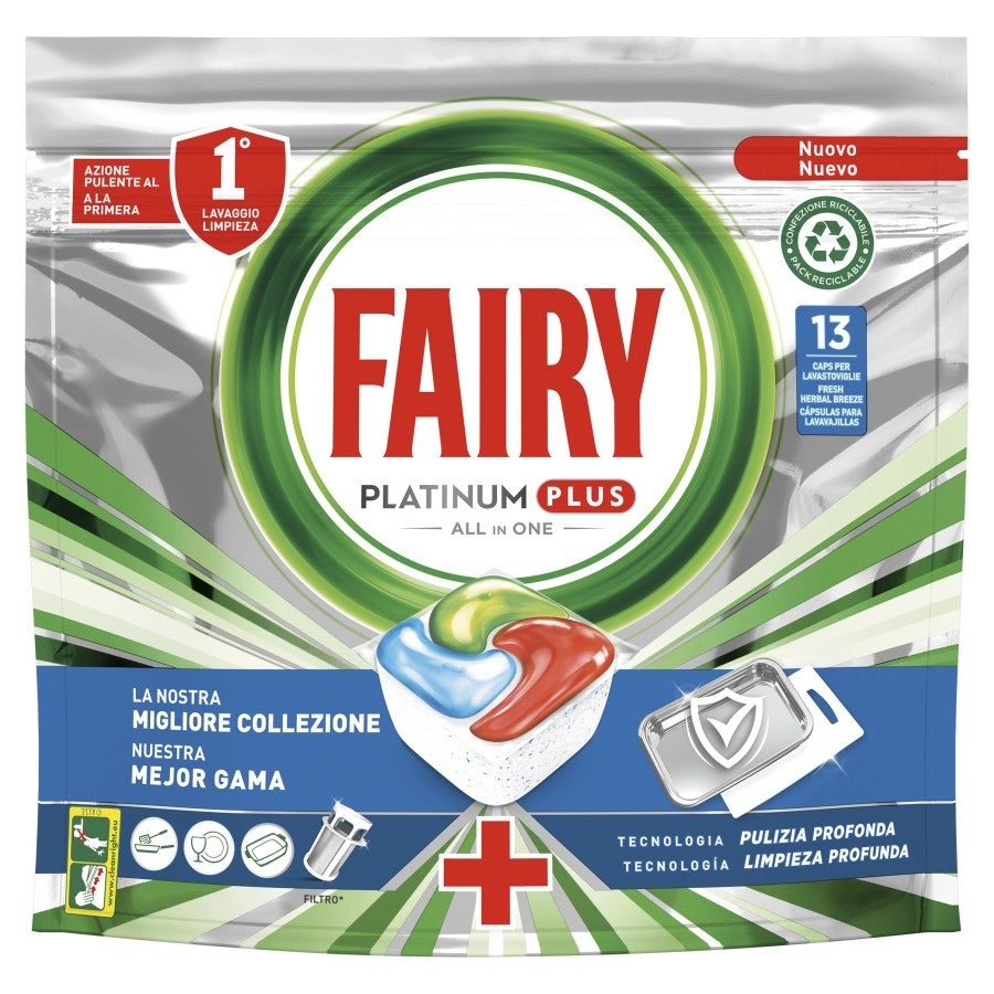 4x Fairy Tabs Dishwasher 13 Pieces Platinum Plus Cleaning | Leroy Merlin