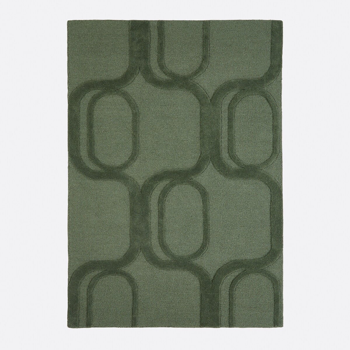 Tapis 100% laine, Massimo - Vert - 200 x 290 cm | Leroy Merlin