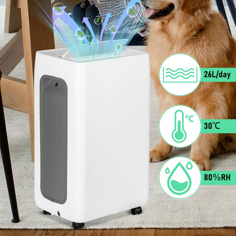 Déshumidificateur d'air 16L-Jour Idéal pour pièces de 20-25㎡ Fonction ...