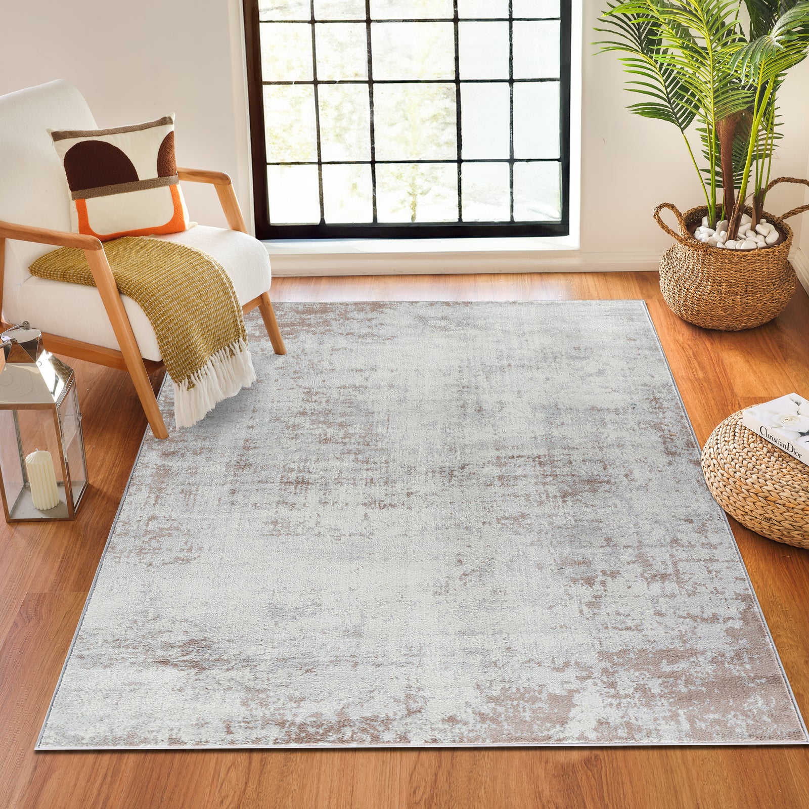 SURYA Tappeto Moderno Astratto Beige/Bianco 160x215 | Leroy Merlin