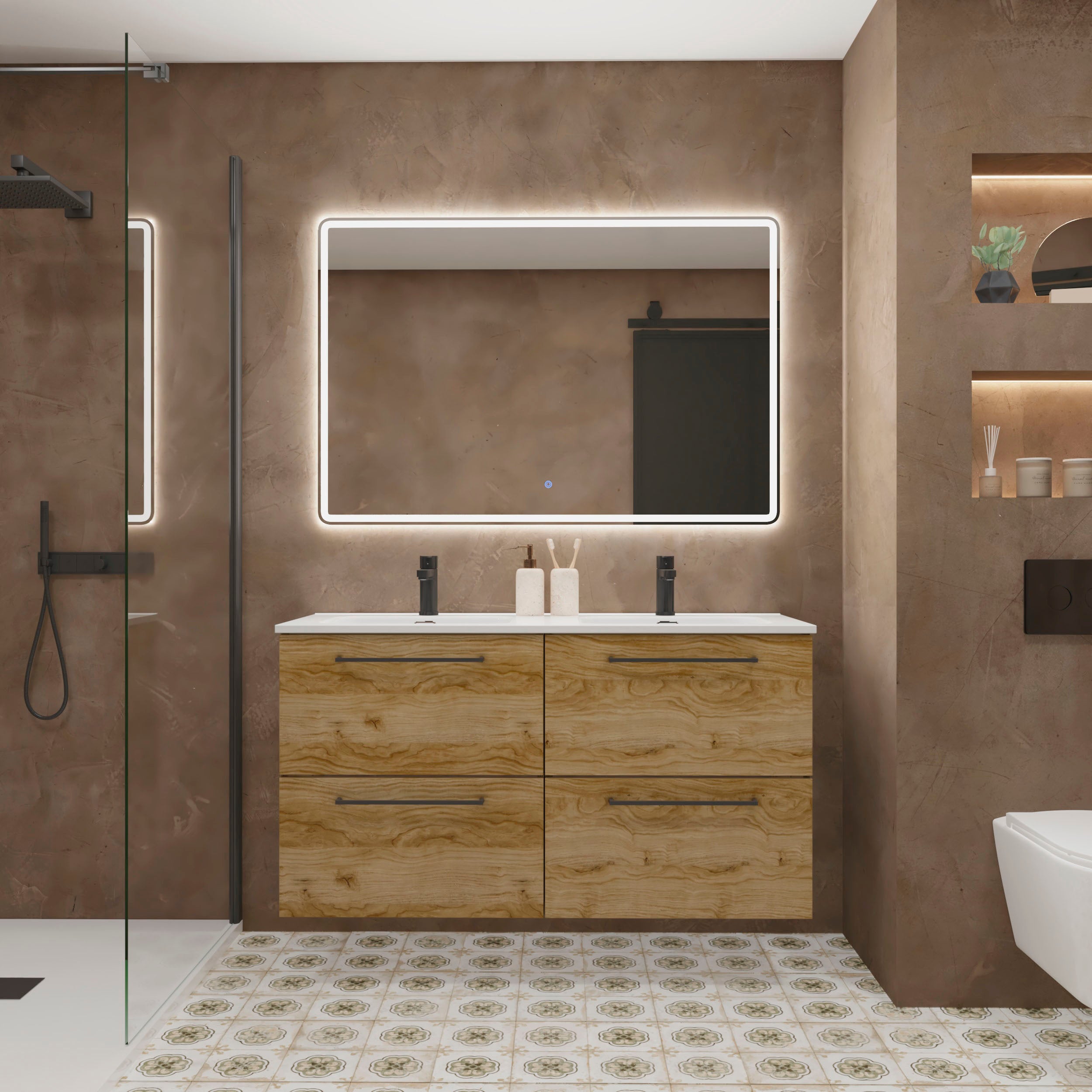 CONJUNTO DE BAÑO VEX | 120 CM TEKA| CUATRO CAJONES | LAVABO ENCASTRADO ...