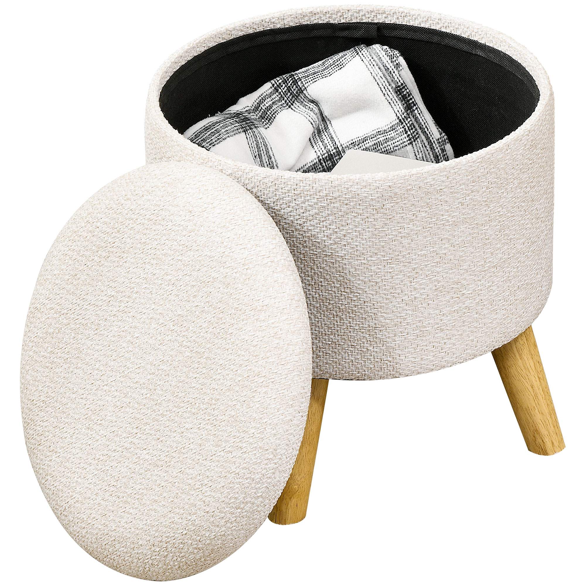 Pouf lin HOMCOM | Leroy Merlin
