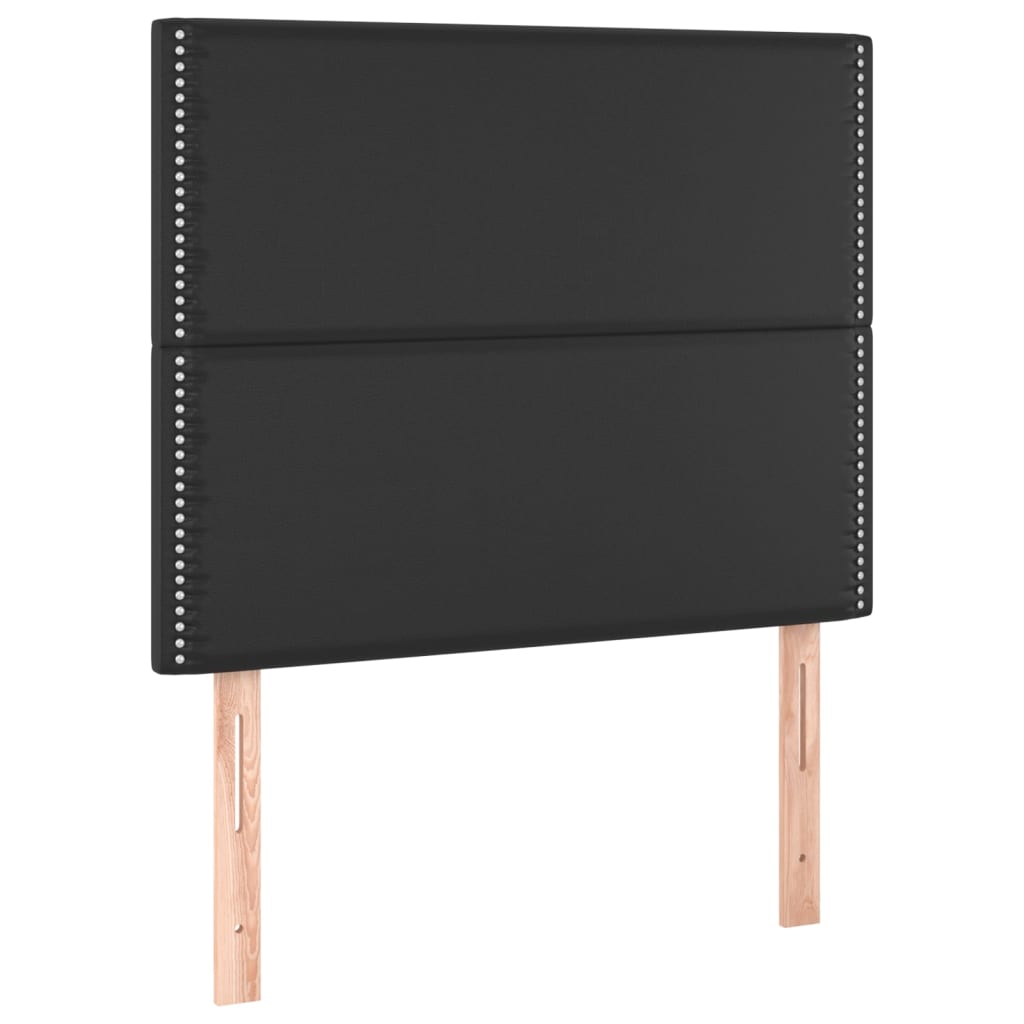 Testiere 2 unità pelle sintetica nera 90x5x78/88 cm - COMFORTXL | Leroy ...