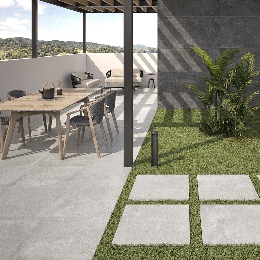 Dalle Sur Plots Ground Gris 60x120x2 Cm Effet Pierre Antidérapant R11 ...