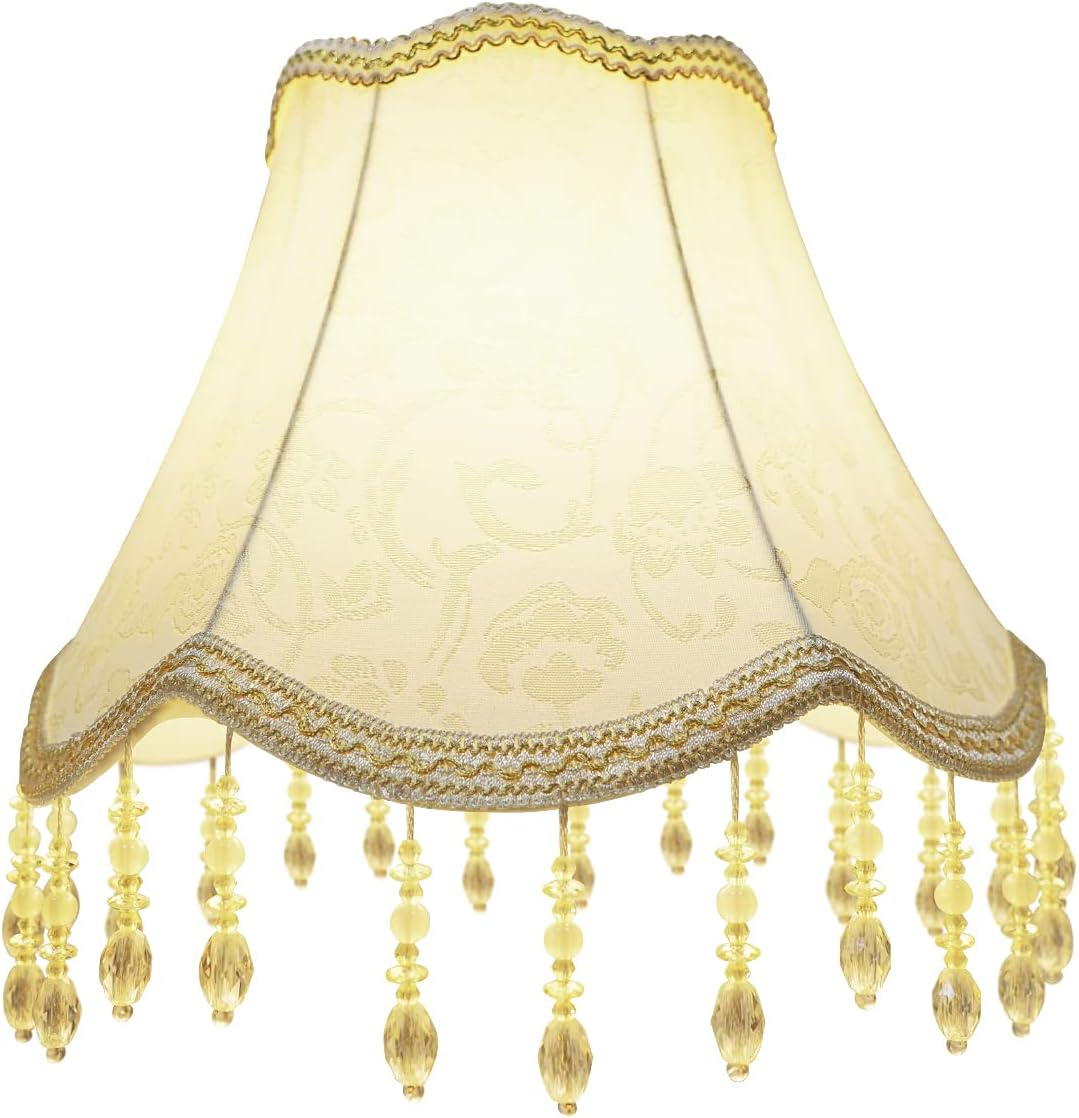 Pantalla de lámpara de mesa de tela hecha a mano, 12" E27/E14, 15 x 30 x 22 cm | Leroy Merlin