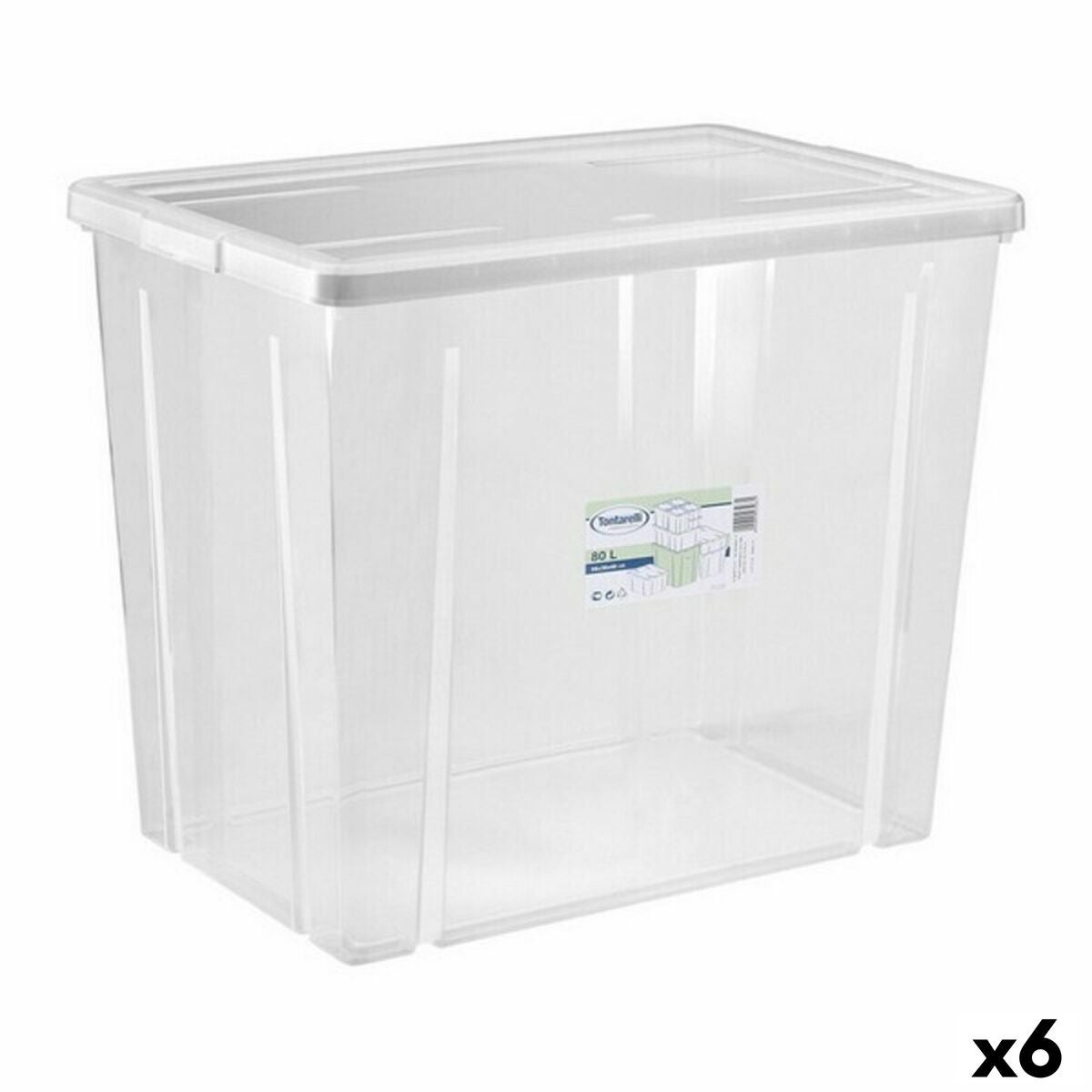 Boîte de rangement avec couvercle Tontarelli Linea box 80 L 59 x 39 x ...