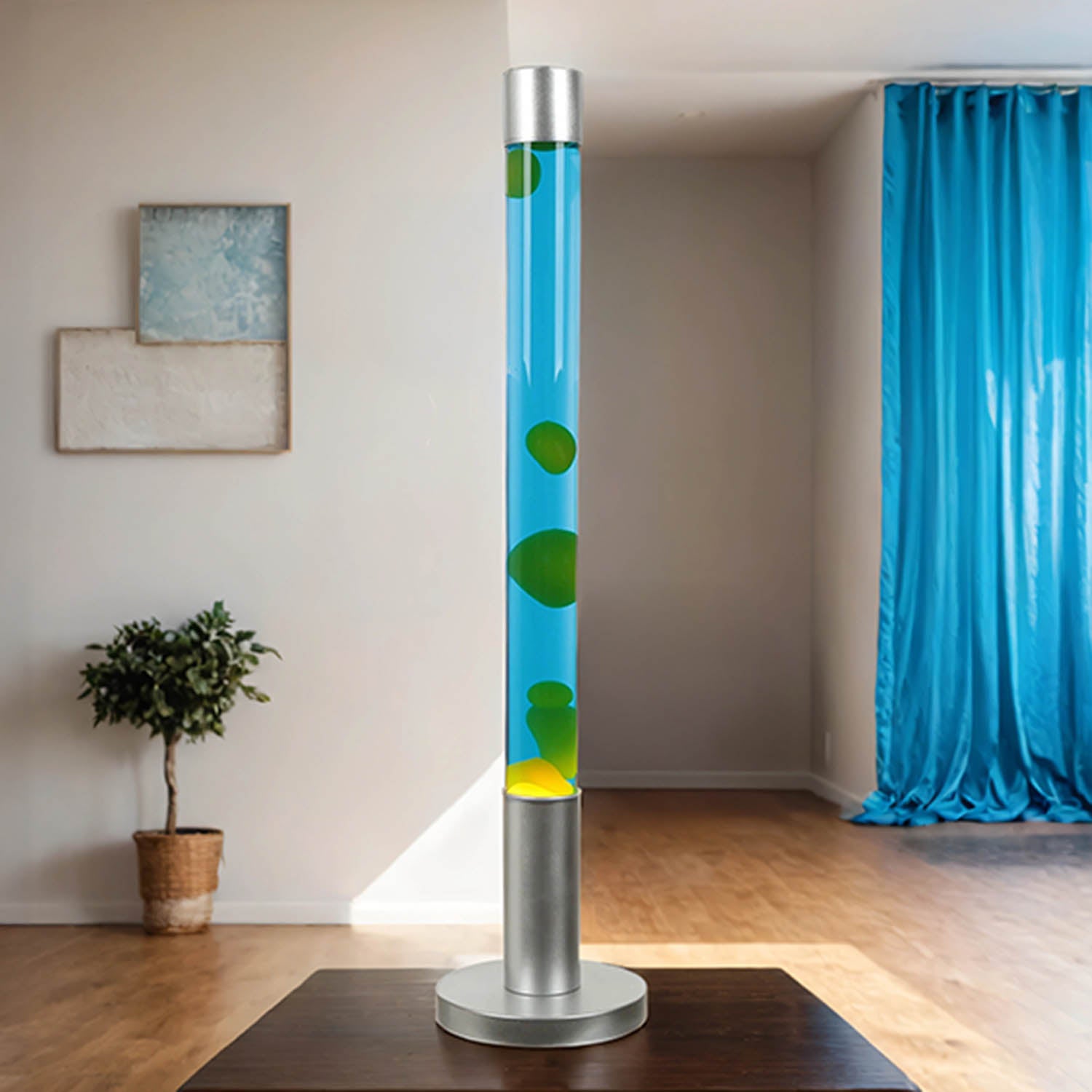 Lampe à Lave XXL, Lampe à Lave Bleu Vert, Design Rétro, 76 cm, ampoule ...