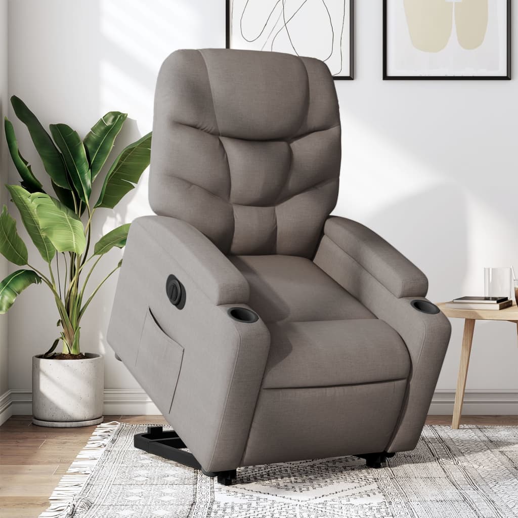 Maison Exclusive - Fauteuil inclinable électrique taupe tissu | Leroy ...