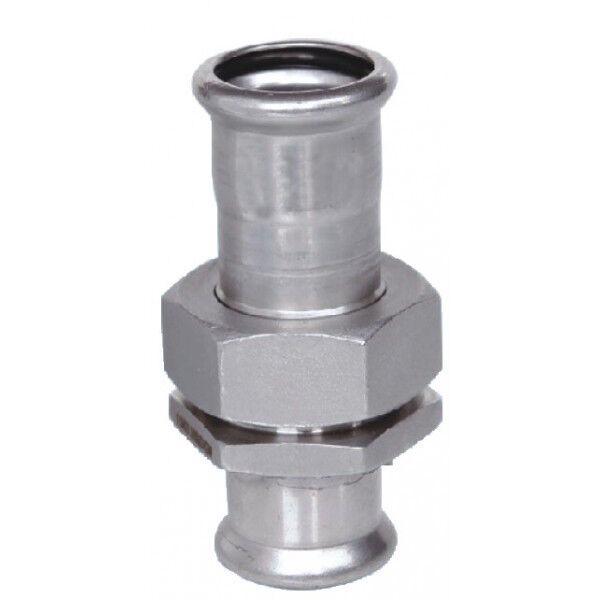 Union doble H/H 54mm Pressfittings perfil M Inox 316L | Leroy Merlin
