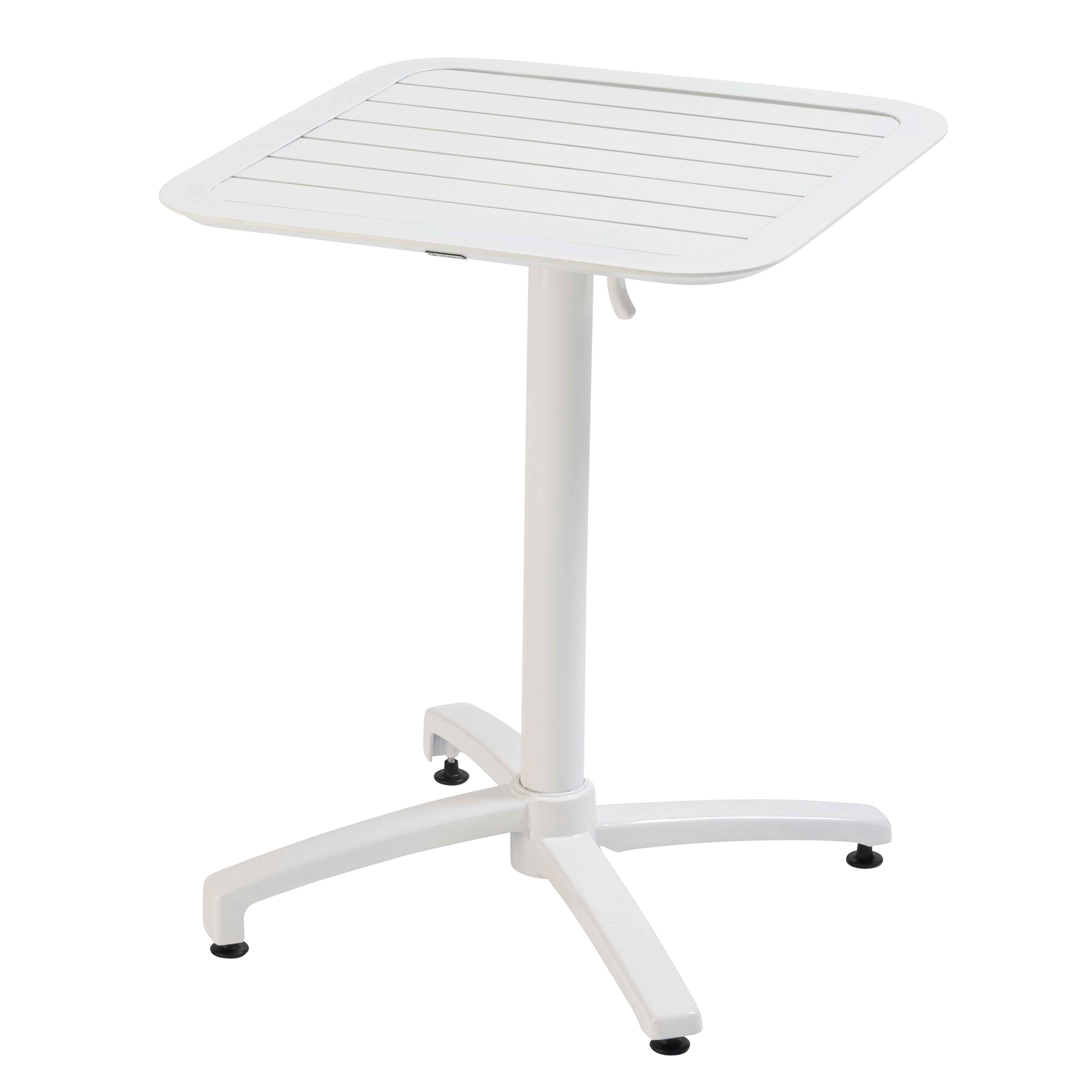 Table inclinable de terrasse 60 x 60 cm blanc | Leroy Merlin