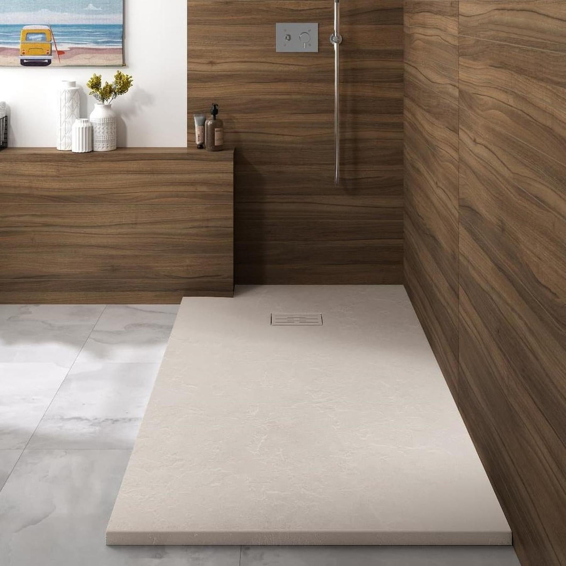 Receveur de douche Kinedo Kinerock Evo 180x90 sable, texture minérale ...