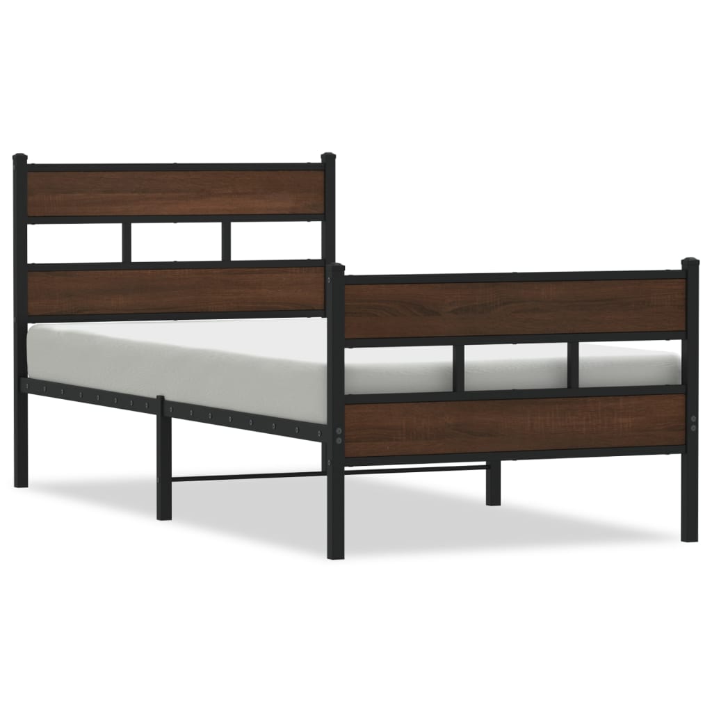Lit simple | Lit adulte | Cadre de lit sans matelas avec tête de lit et ...