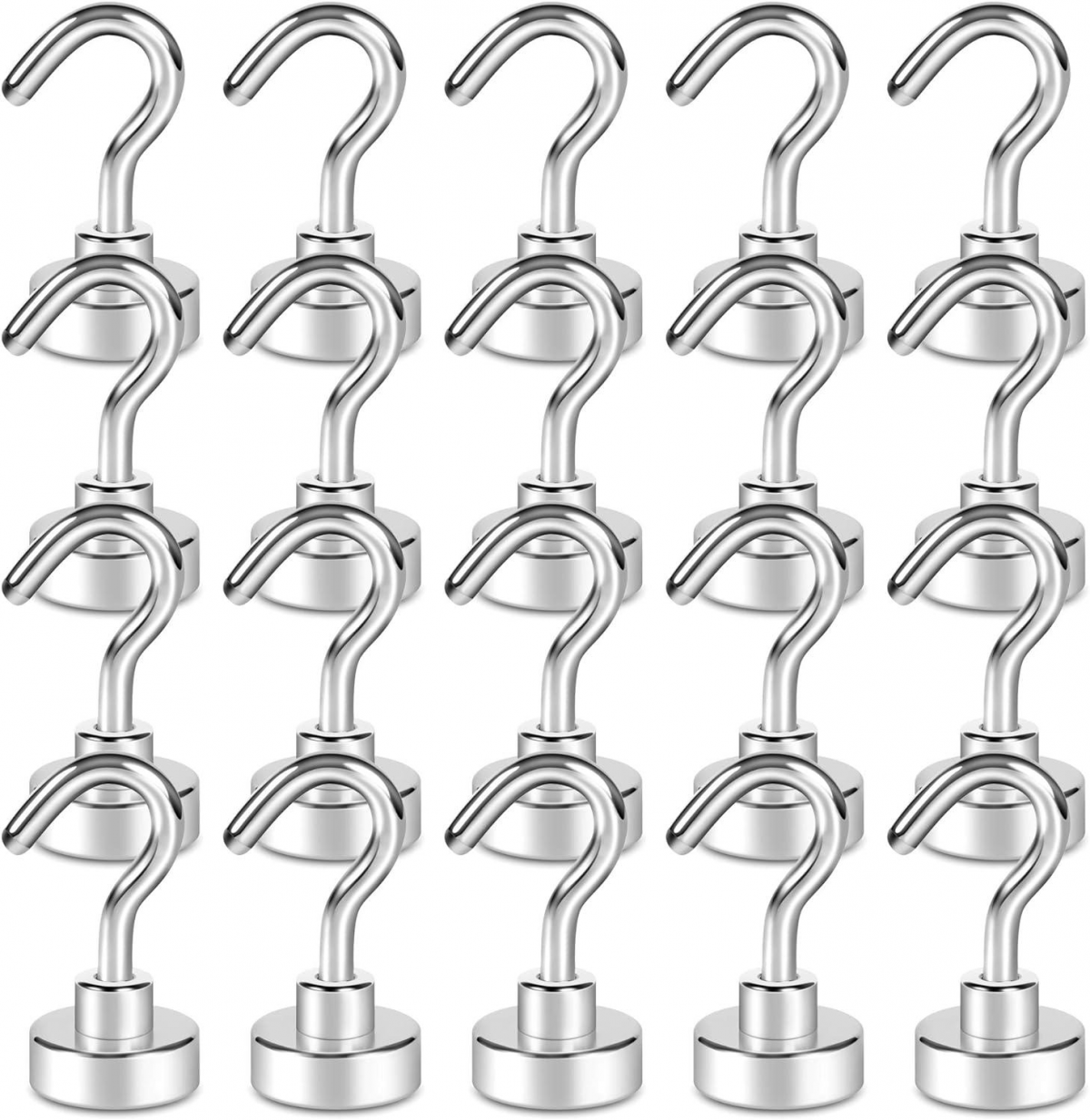 Confezione da 20 ganci magnetici, magneti potenti da 16 kg+, ganci per ...
