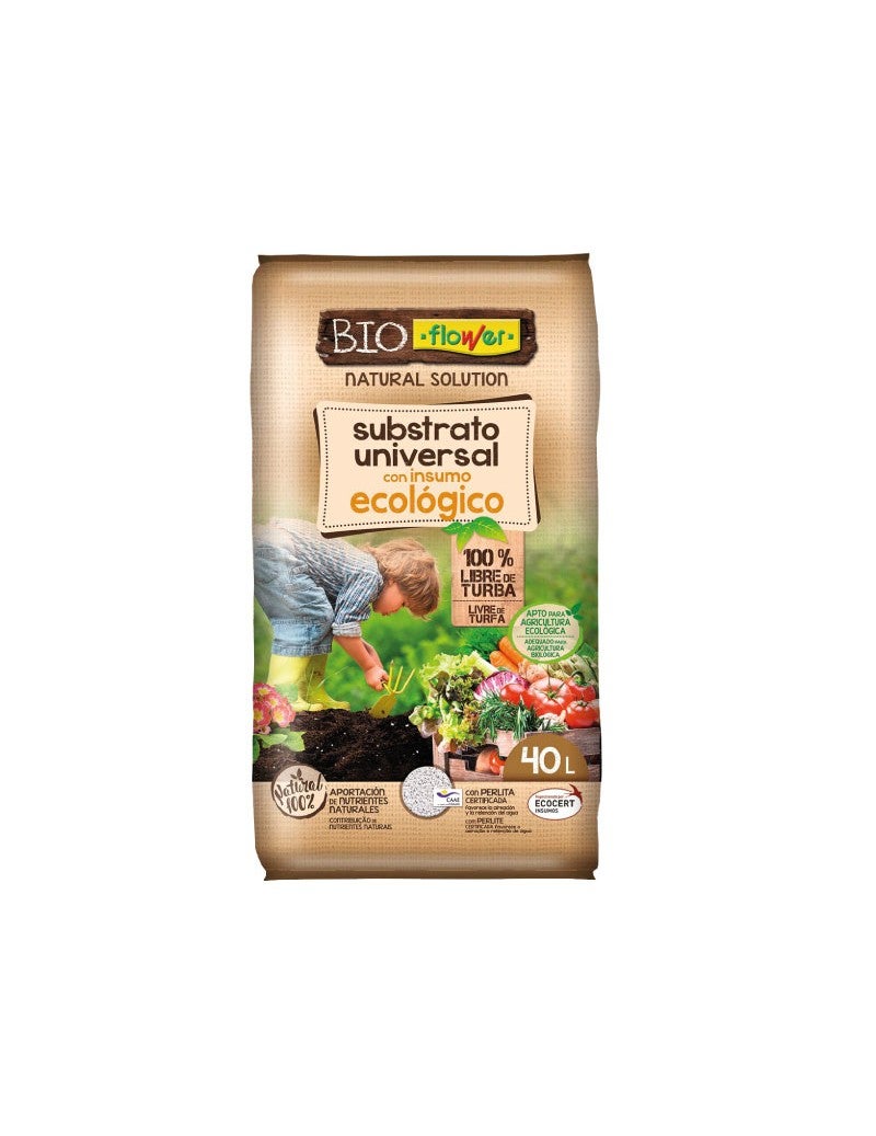FLOWER SUBSTRATO SIN TURBAS CON INSUMO ECOLOGICO 40 L | Leroy Merlin
