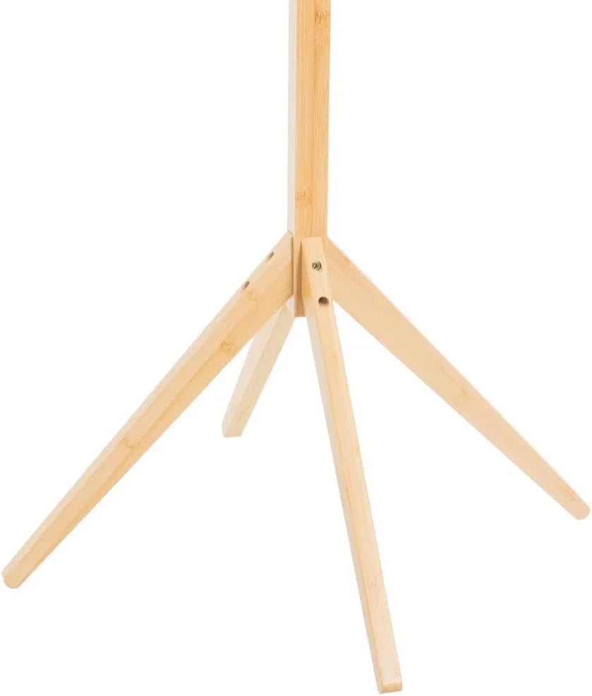 Cintre sur pied en bois de bambou avec 8 crochets, design moderne ...