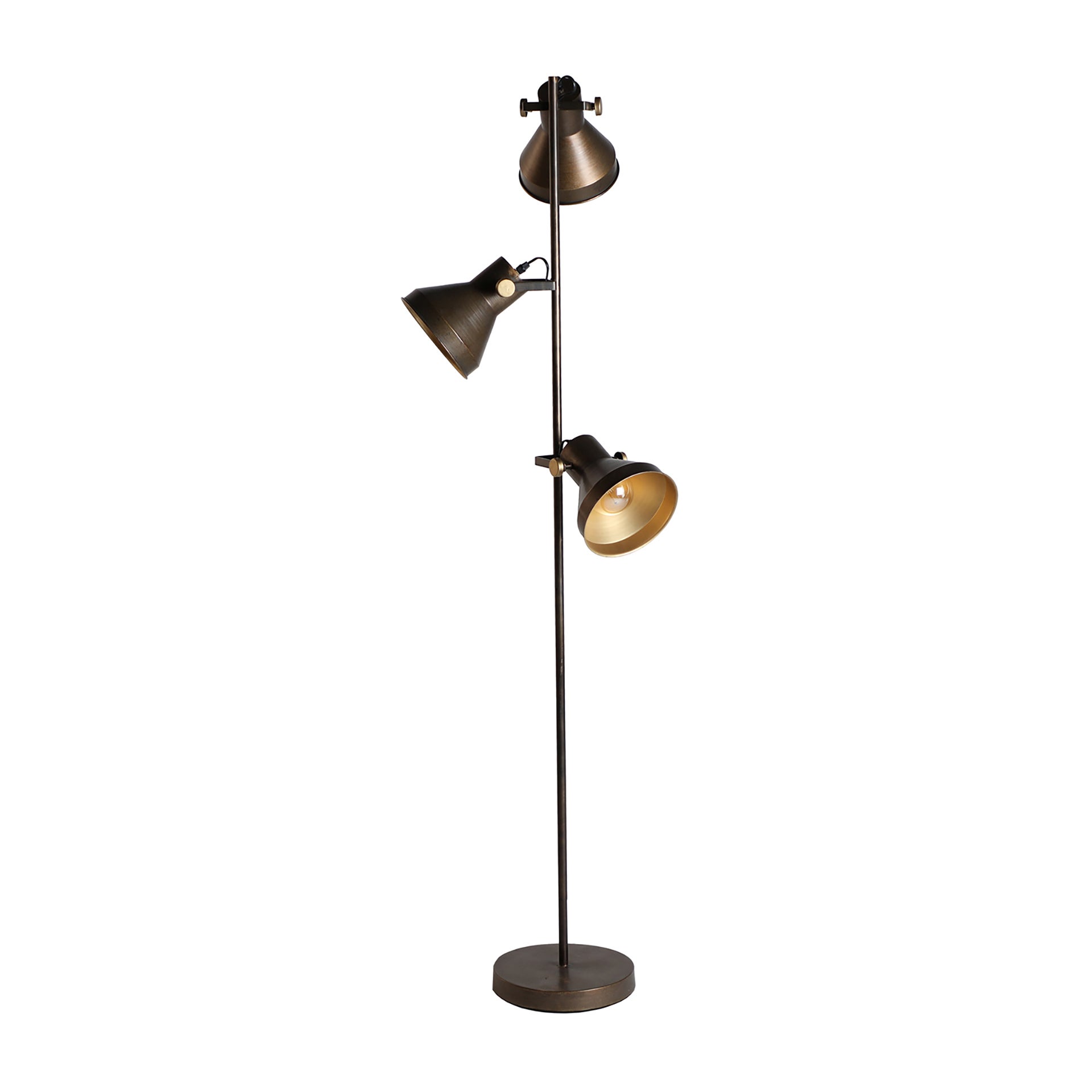 Lampe haute en fer bronze 46x42x160 cm | Leroy Merlin