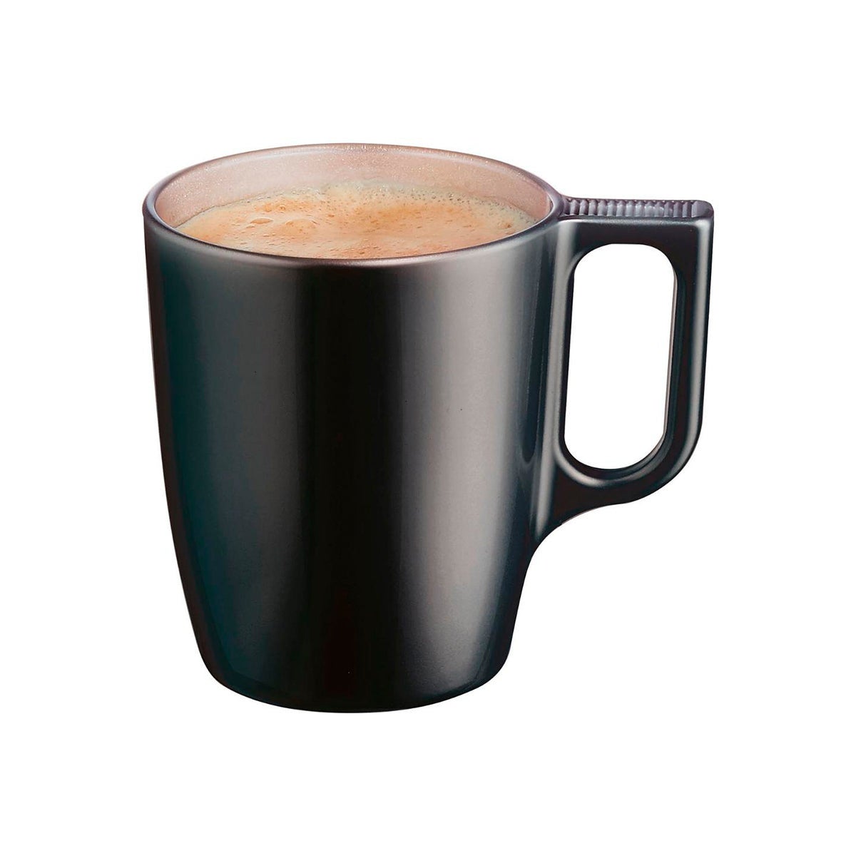 Luminarc Flashy - Taza de Desayuno de 25 cl en Vidrio Templado. Negro ...