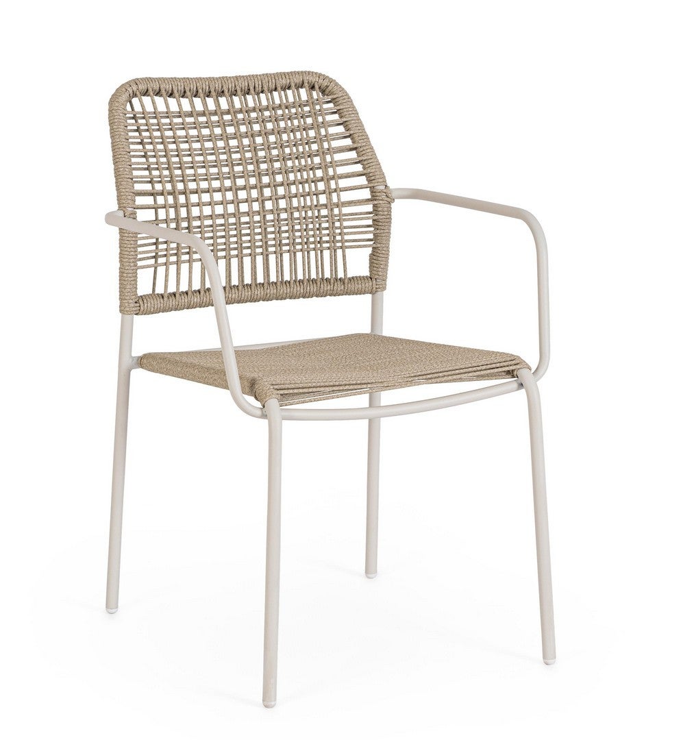 Conjunto de 2 sillas en acero con revestimiento electrolítico y tejido ...