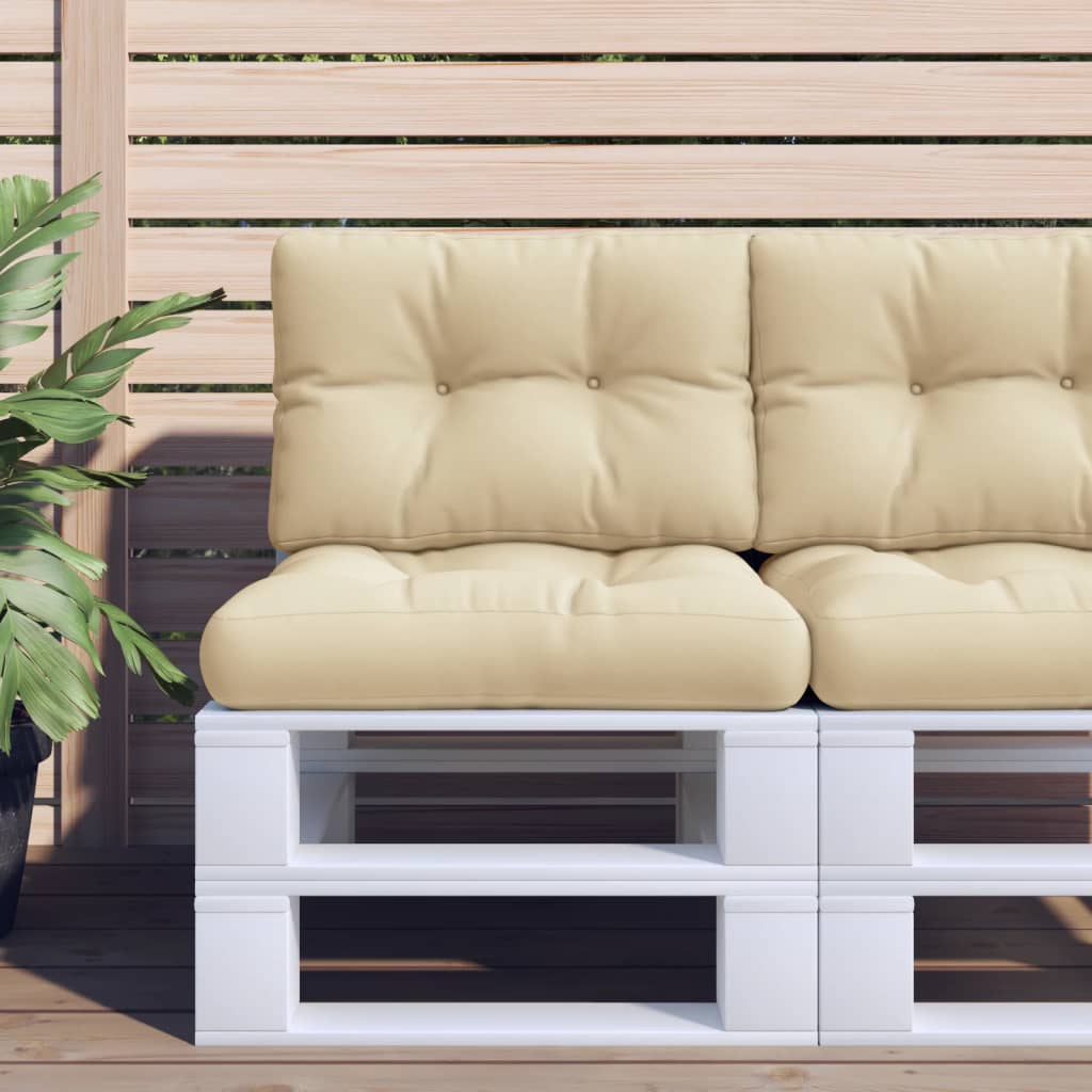 Cojín para sofá de palets de tela beige 50x40x12 cm v9543 50 x 40 x 12 ...