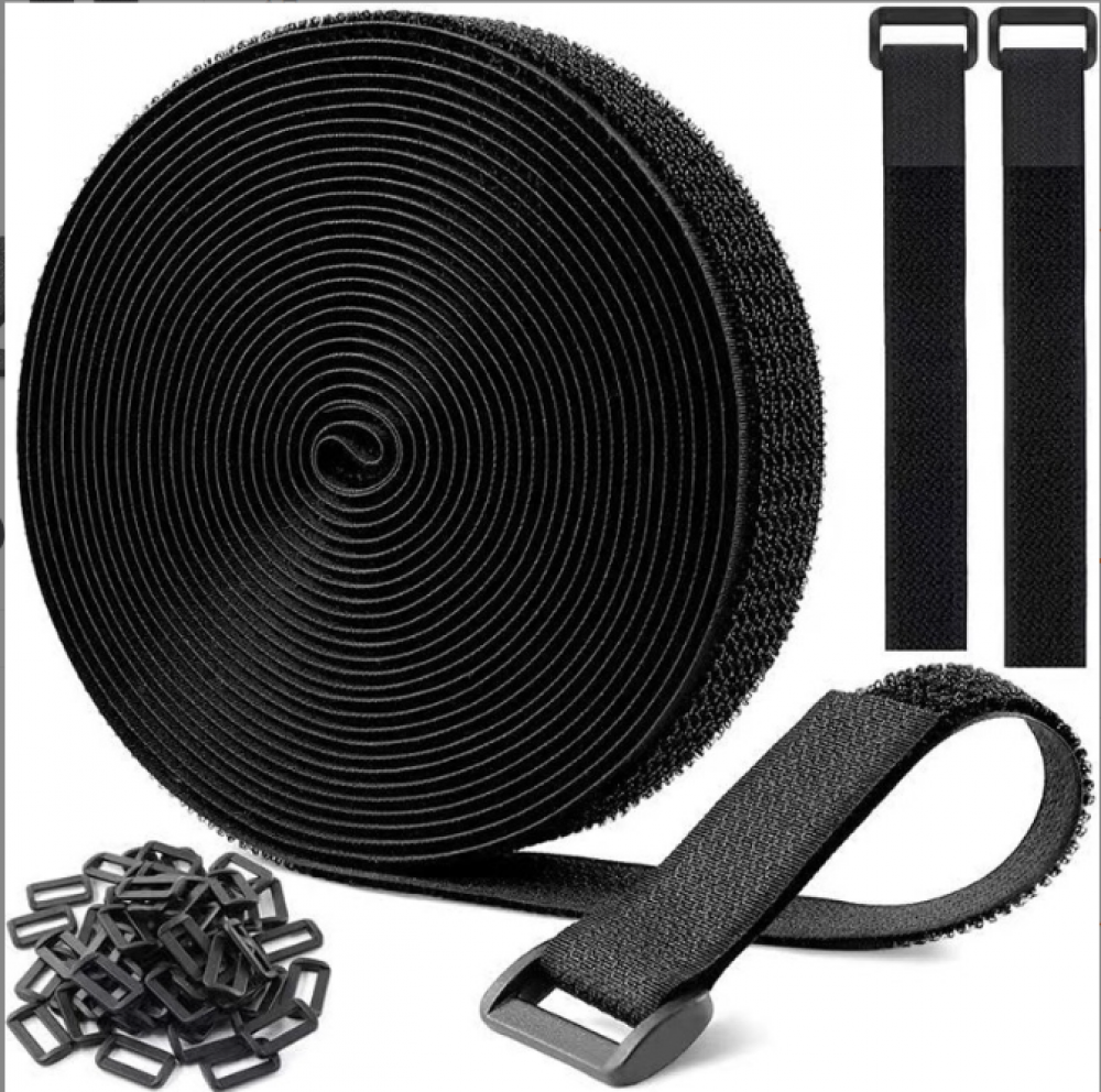 Attache pour store enrouleur 10 m - 50 passants et velcro noir multifonction de 2 cm | Leroy Merlin