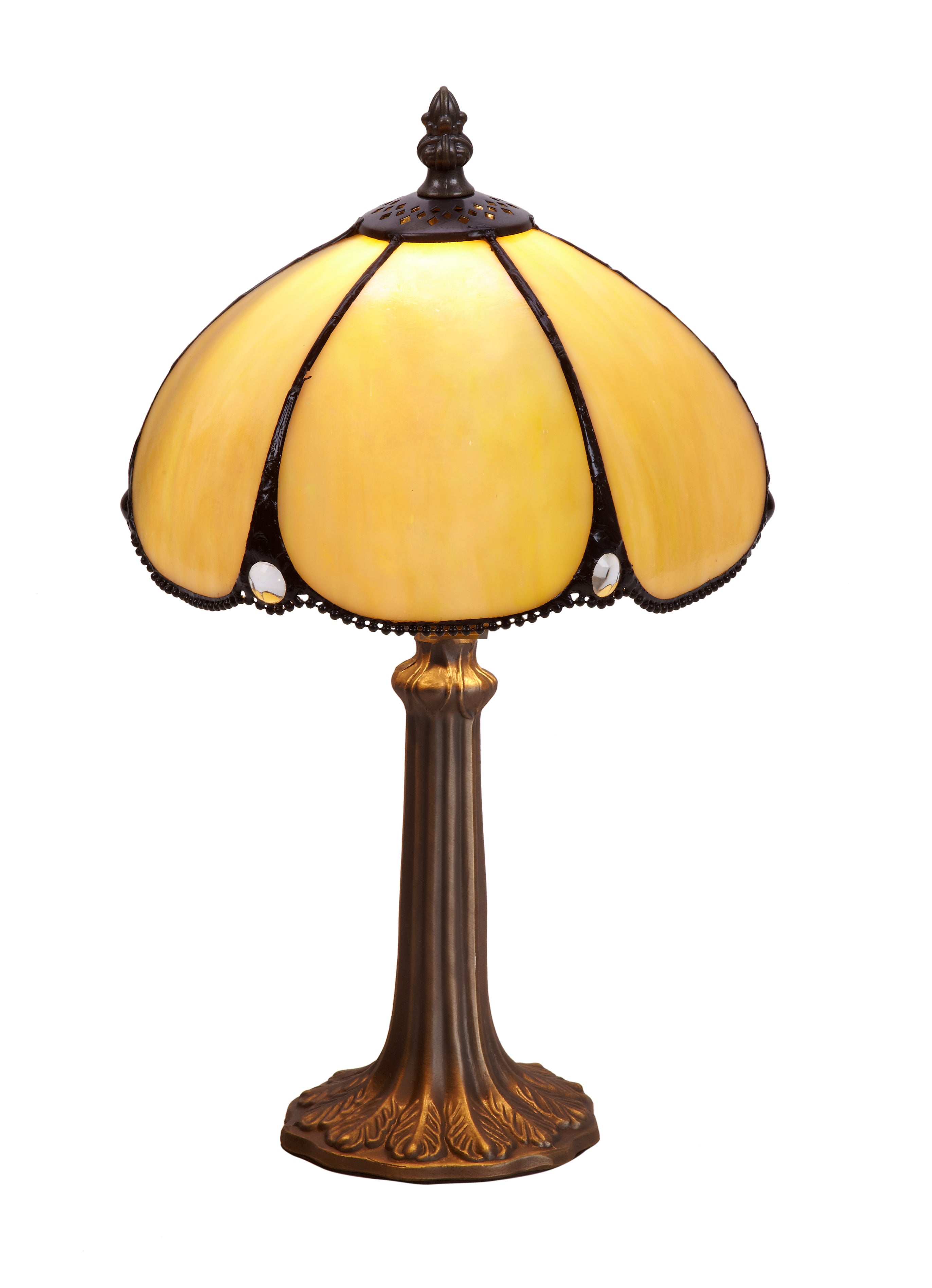 Petite lampe de table Tiffany diamètre 20 cm série Virginia | Leroy Merlin
