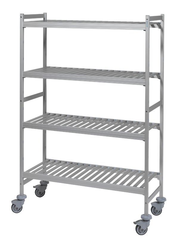 Rayonnage Mobile FERMOSTOCK 4 Niveaux 6811 - Profondeur 460 mm - Fermod - l89.7- L0- P46- h180 ...