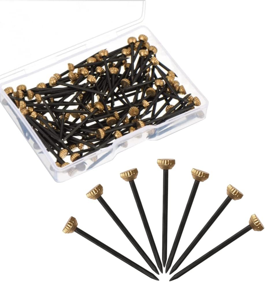 100 clous pour tableau, épingles à tête en laiton pour suspension avec ...