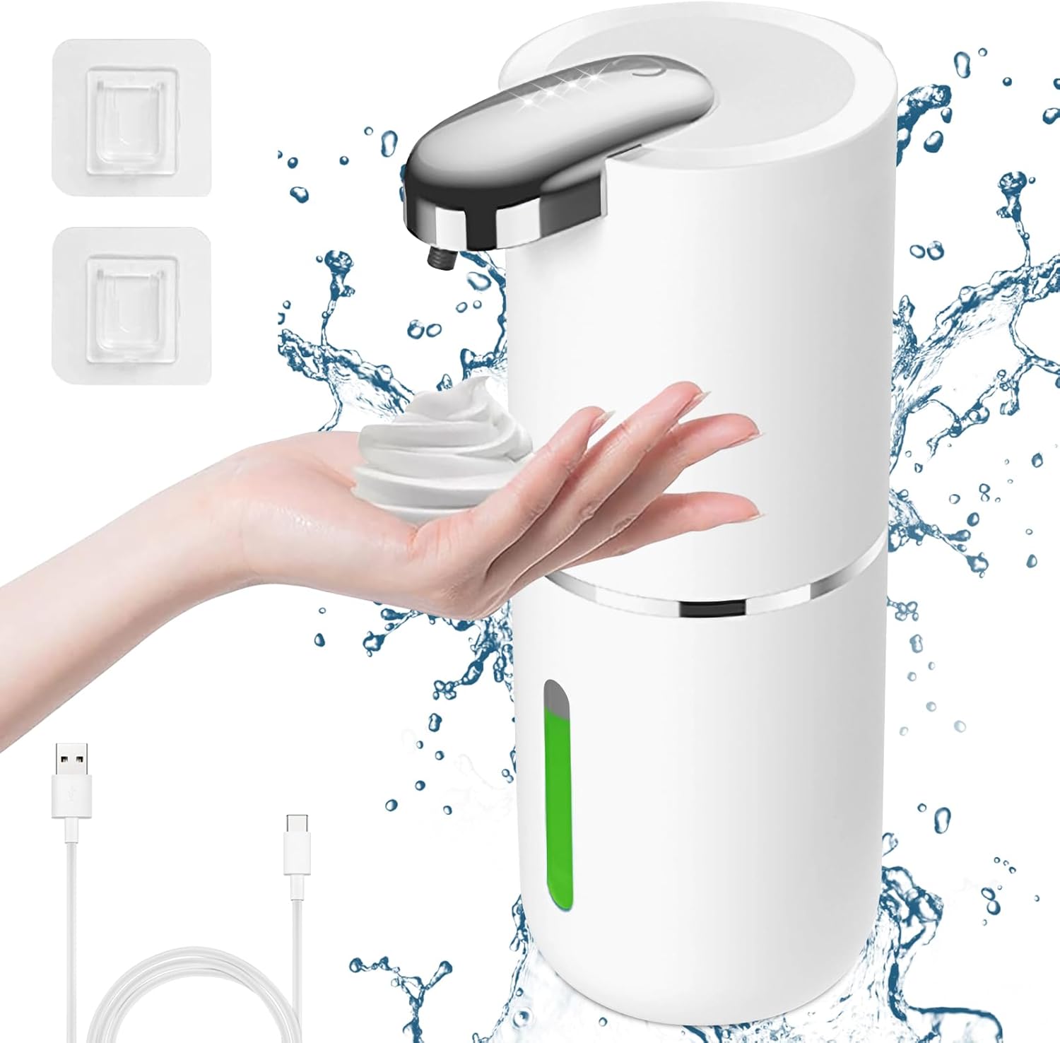 Distributeur Savon Automatique Moussant, 380ml Distributeur Savon ...