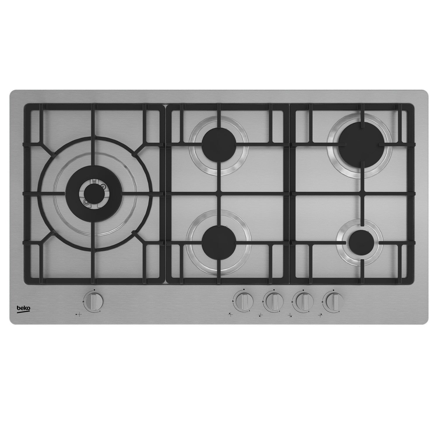 Beko HIML 95225 SXE Table de cuisson encastrable 90 cm Gaz 5 feux Acier ...