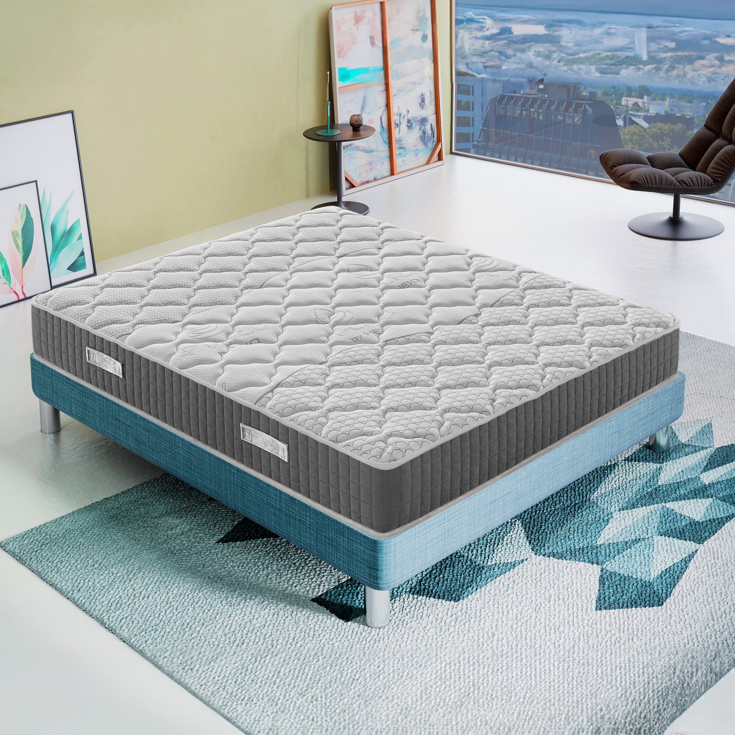 Matelas 80x200 à Mémoire de Forme - Epaisseur 25 cm - 5 cm Mémoire ...