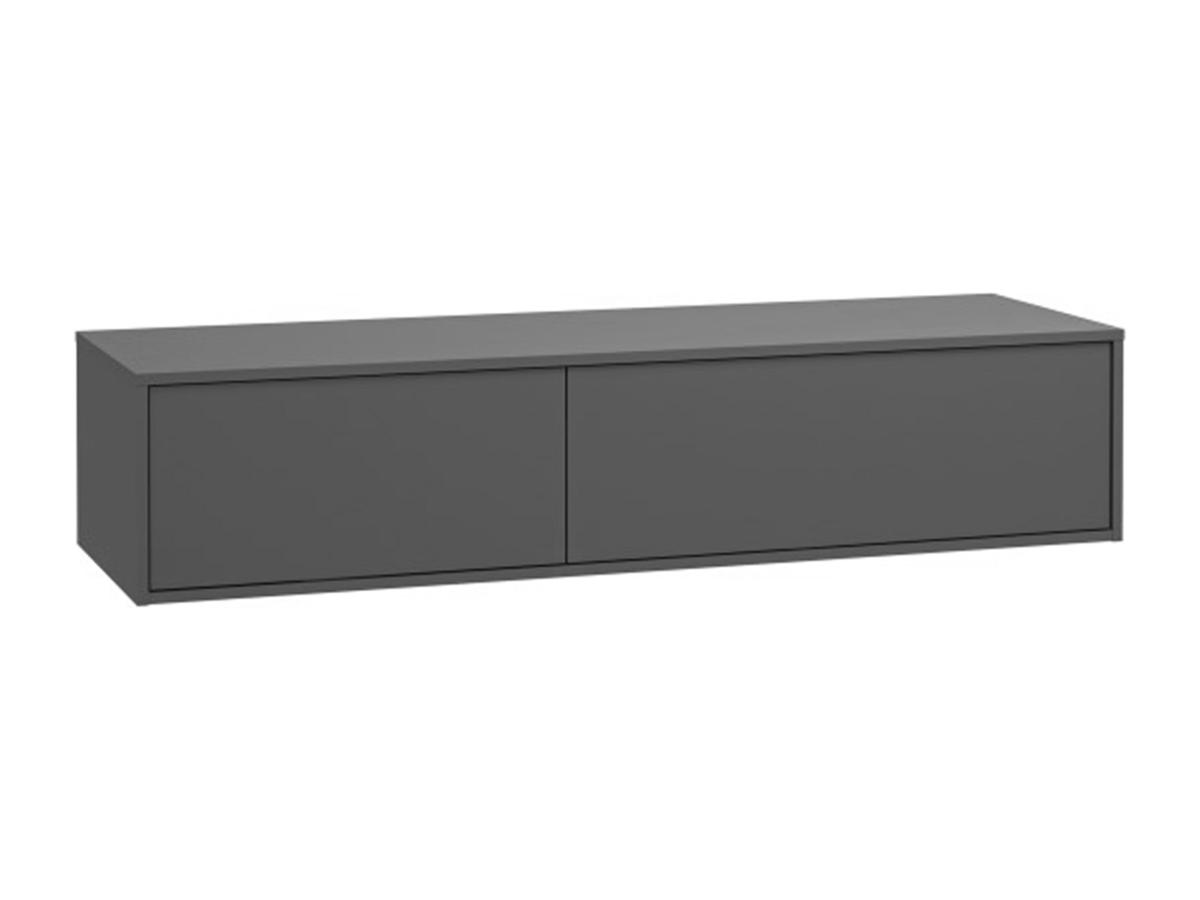 Meuble sous vasque suspendu - Coloris gris anthracite - L150 cm ...