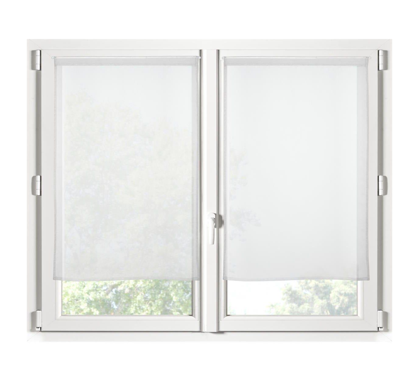 Paire de Rideaux Voile brise bise blanc 60 x 120 cm | Leroy Merlin