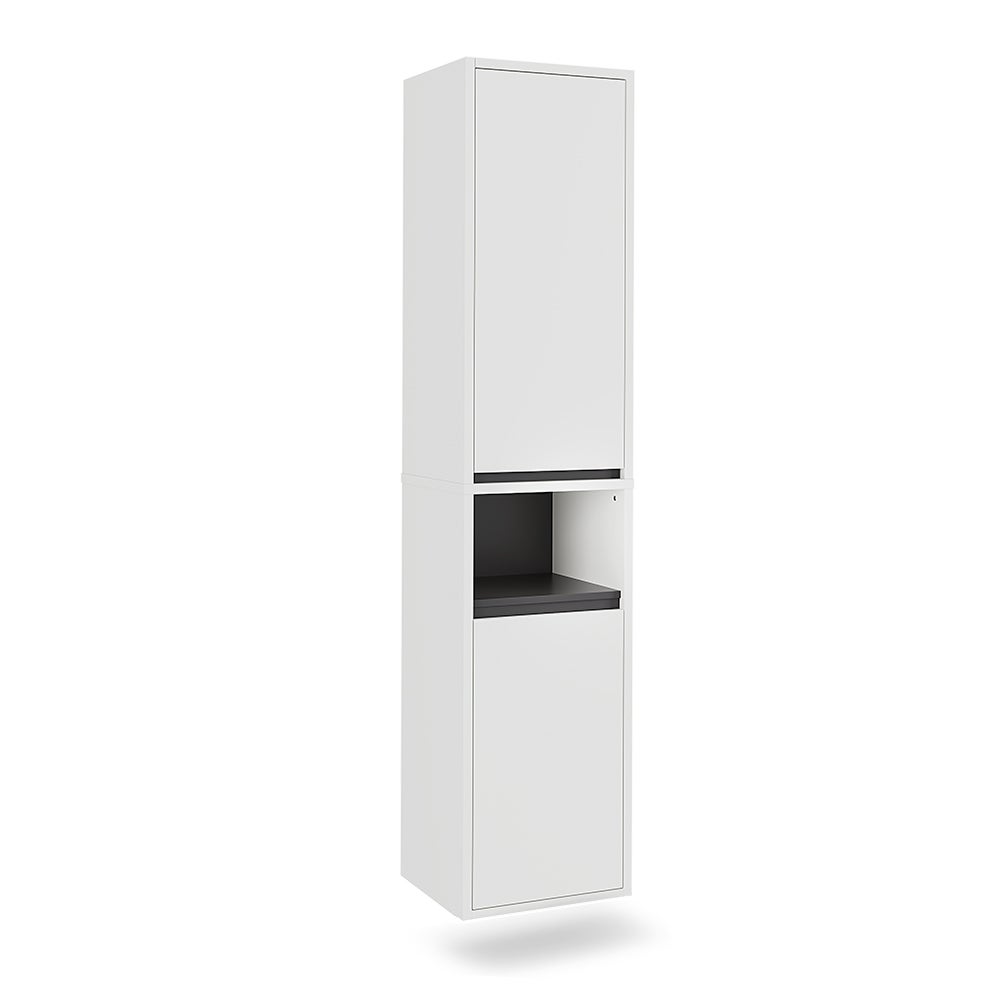 Vicco Armoire haute Viola, blanc/gris, 38x170cm avec 2 portes | Leroy ...