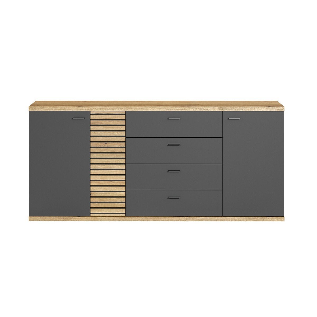 Buffet 3 portes et 3 tiroirs L186 cm - NORRIS | Leroy Merlin
