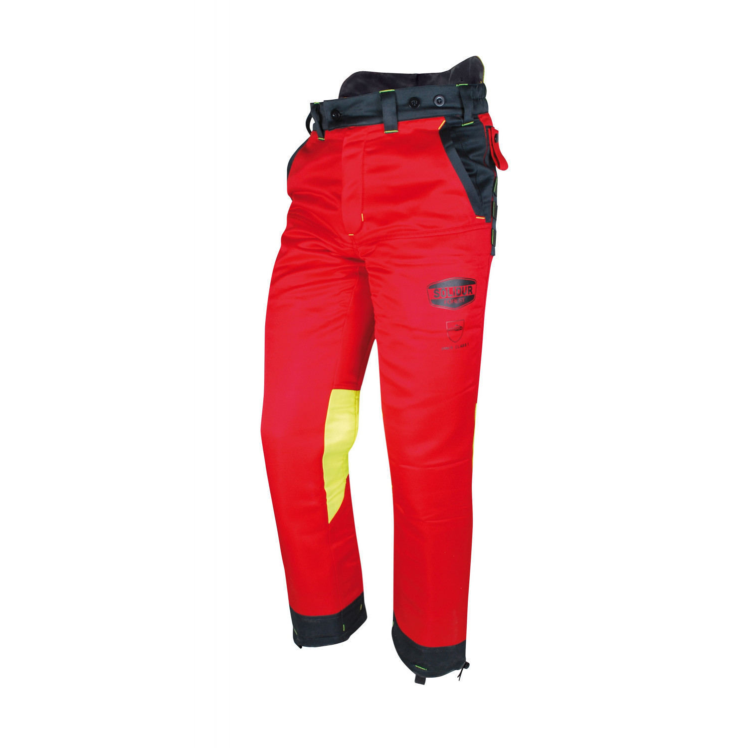 Pantalon professionnel adapté aux bûcherons Solidur Authentic Rouge 4XL ...