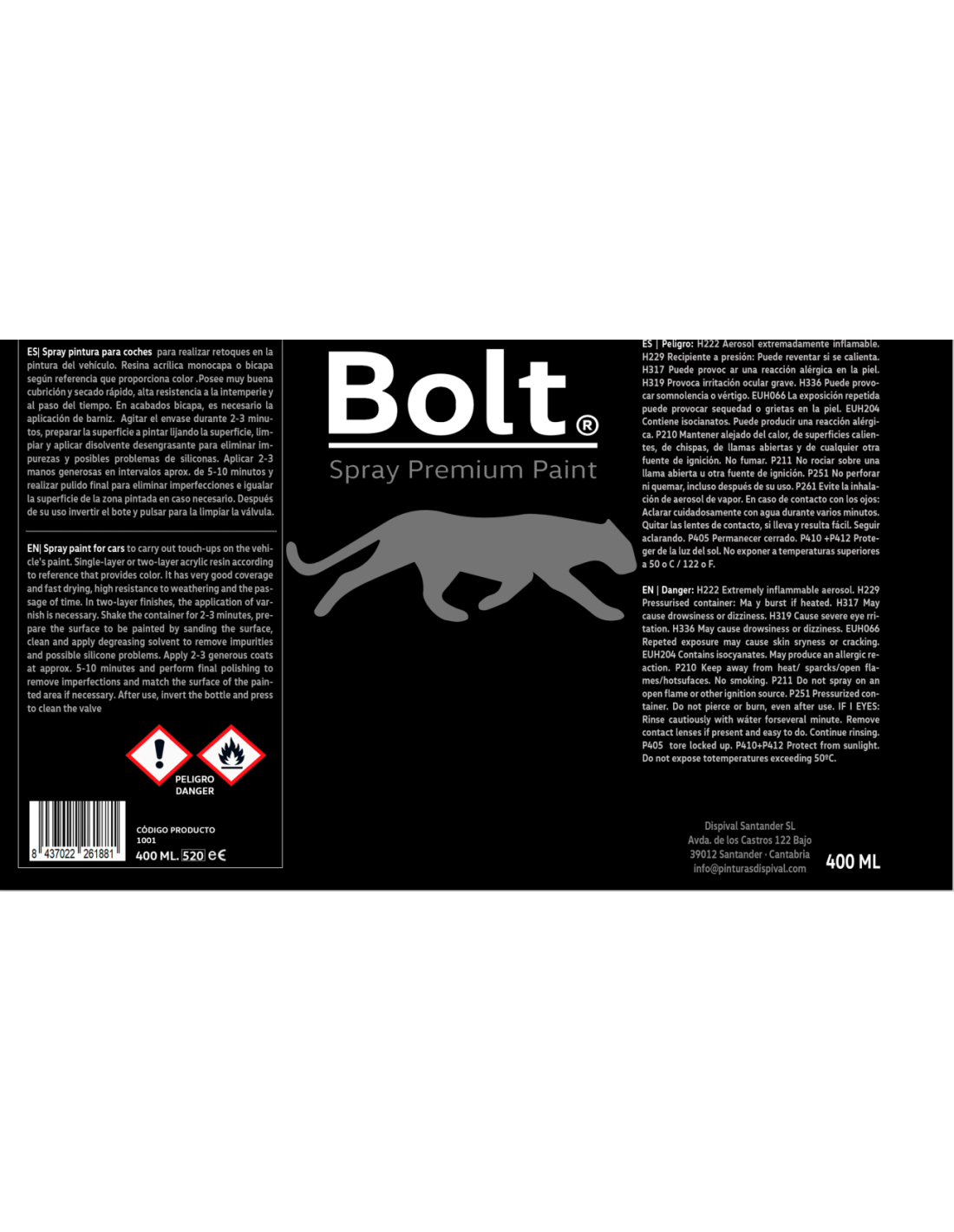 Bolt Spray Premium Paint - SPRAY BOLT PINTURA ACRILICA MATE CARTA RAL ...